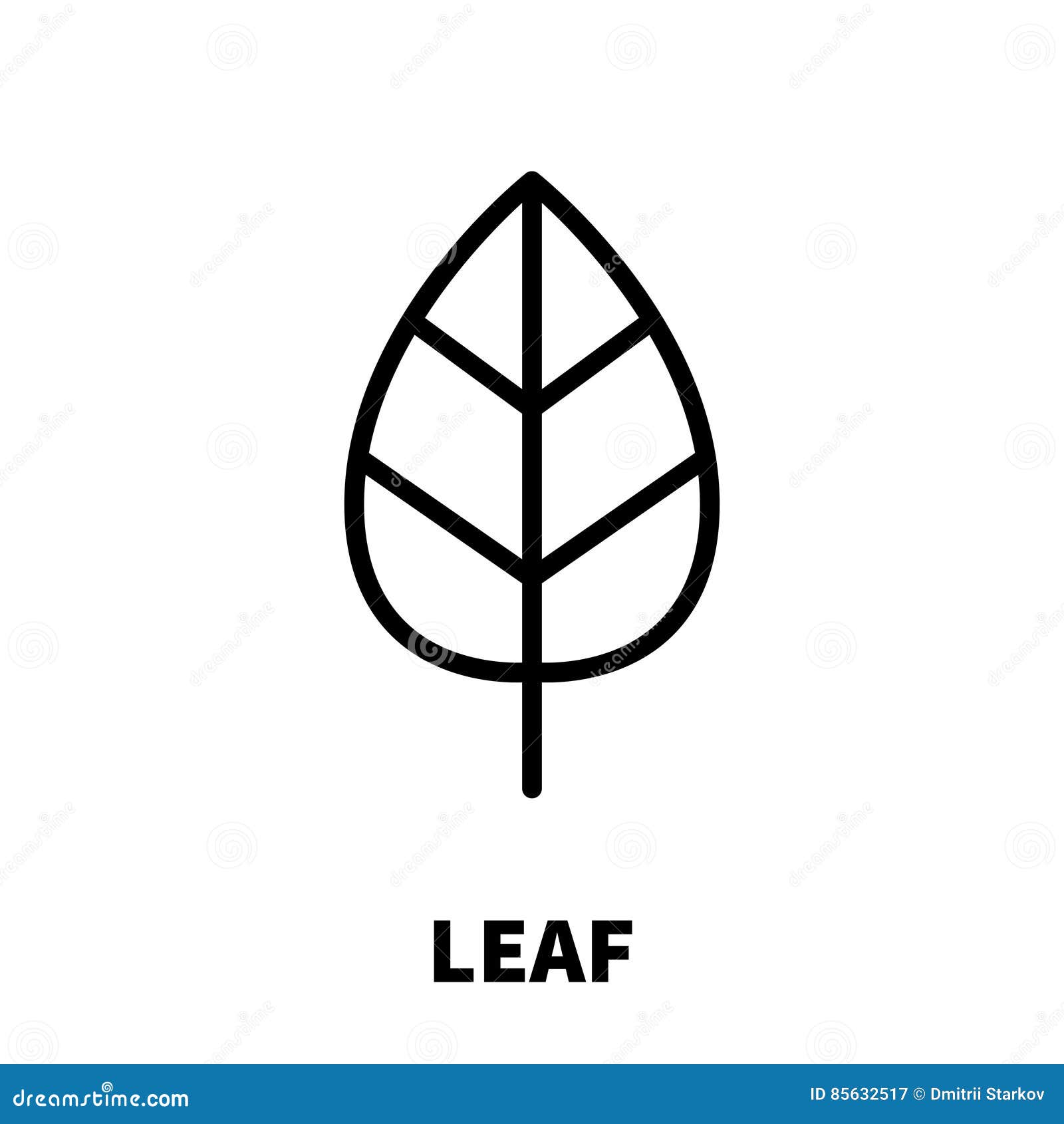 Leaf Icon or Logo in Modern Line Style. Stock Vector - Illustration of ...