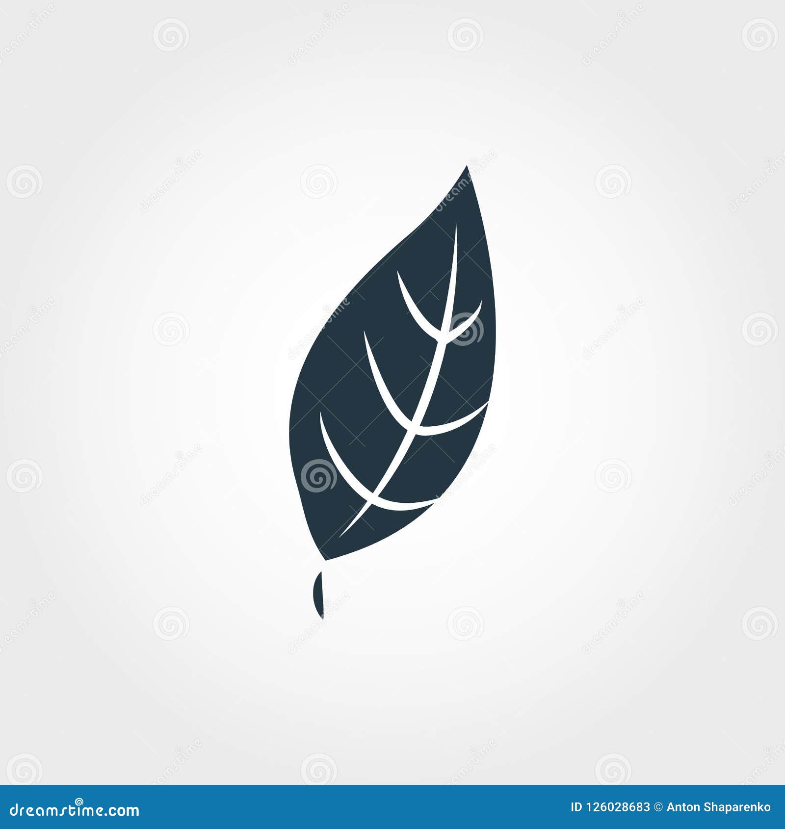 Leaf Icon. Monochrome Style Design from Icon Collection. UI. Pixel ...