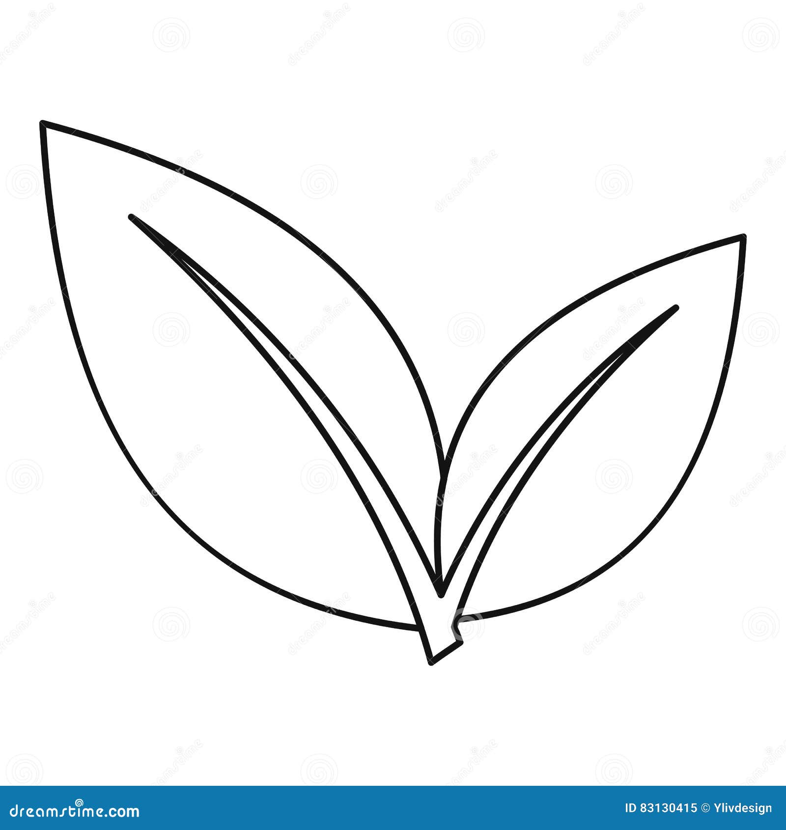 Leaf icon, outline style stock vector. Illustration of decoration ...