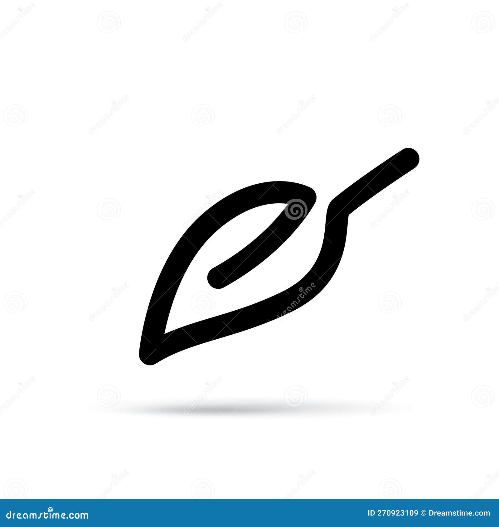 Leaf Icon Over White Illustration Stock Vector - Illustration of nature ...