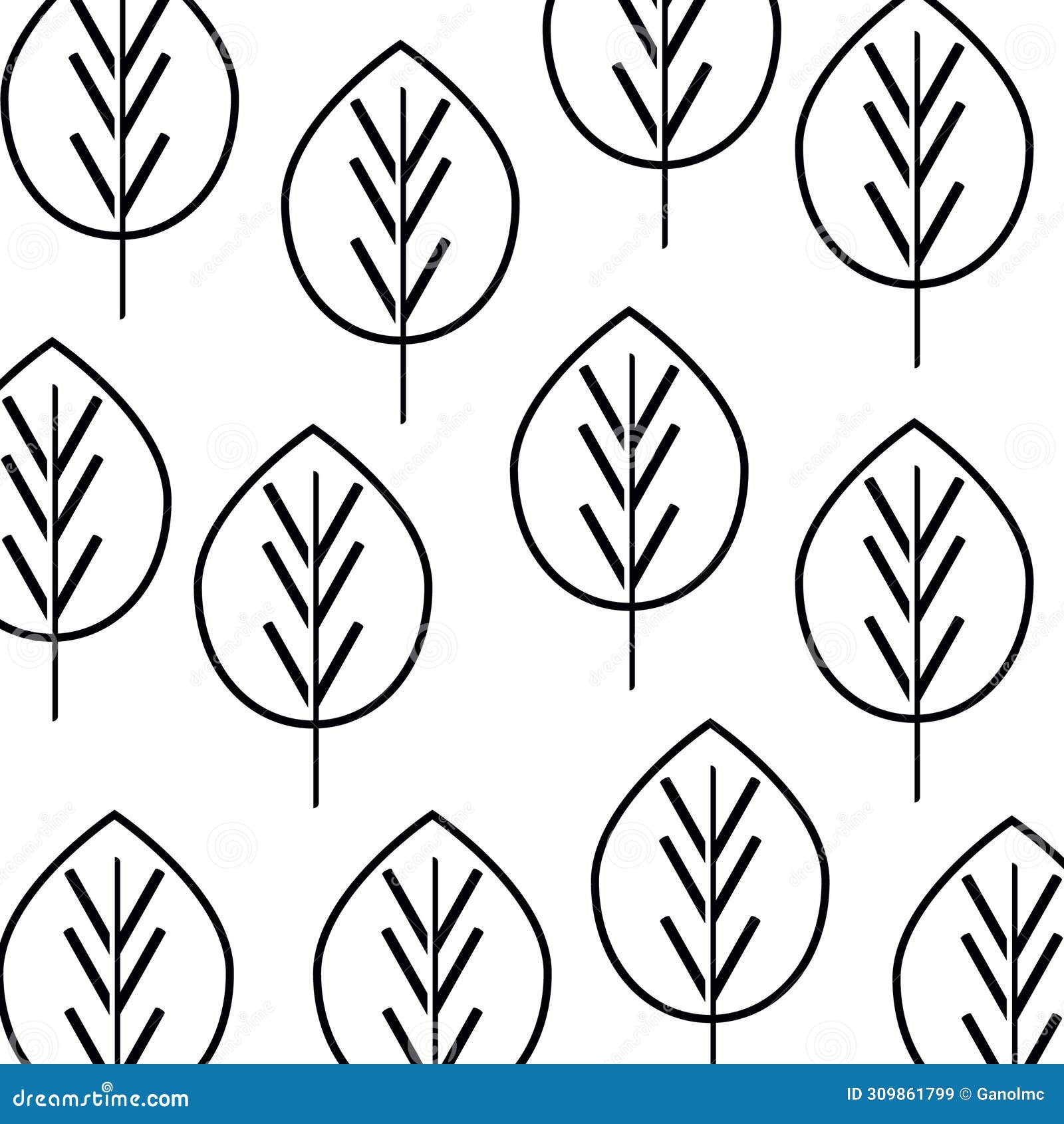 Leaf Icon Pattern Vector Art Illustration Stock Illustration ...