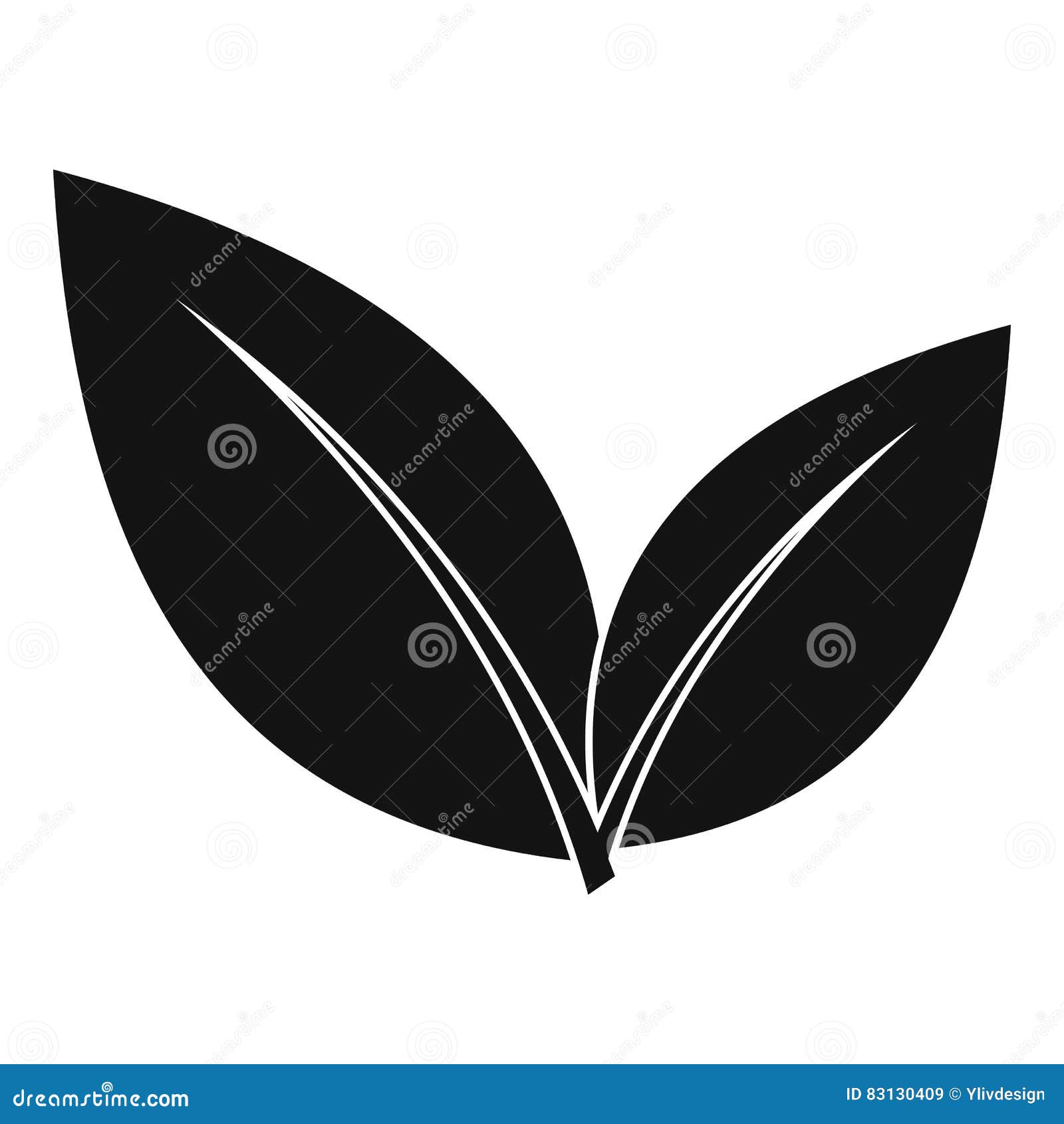 Leaf icon, simple style stock vector. Illustration of vector - 83130409