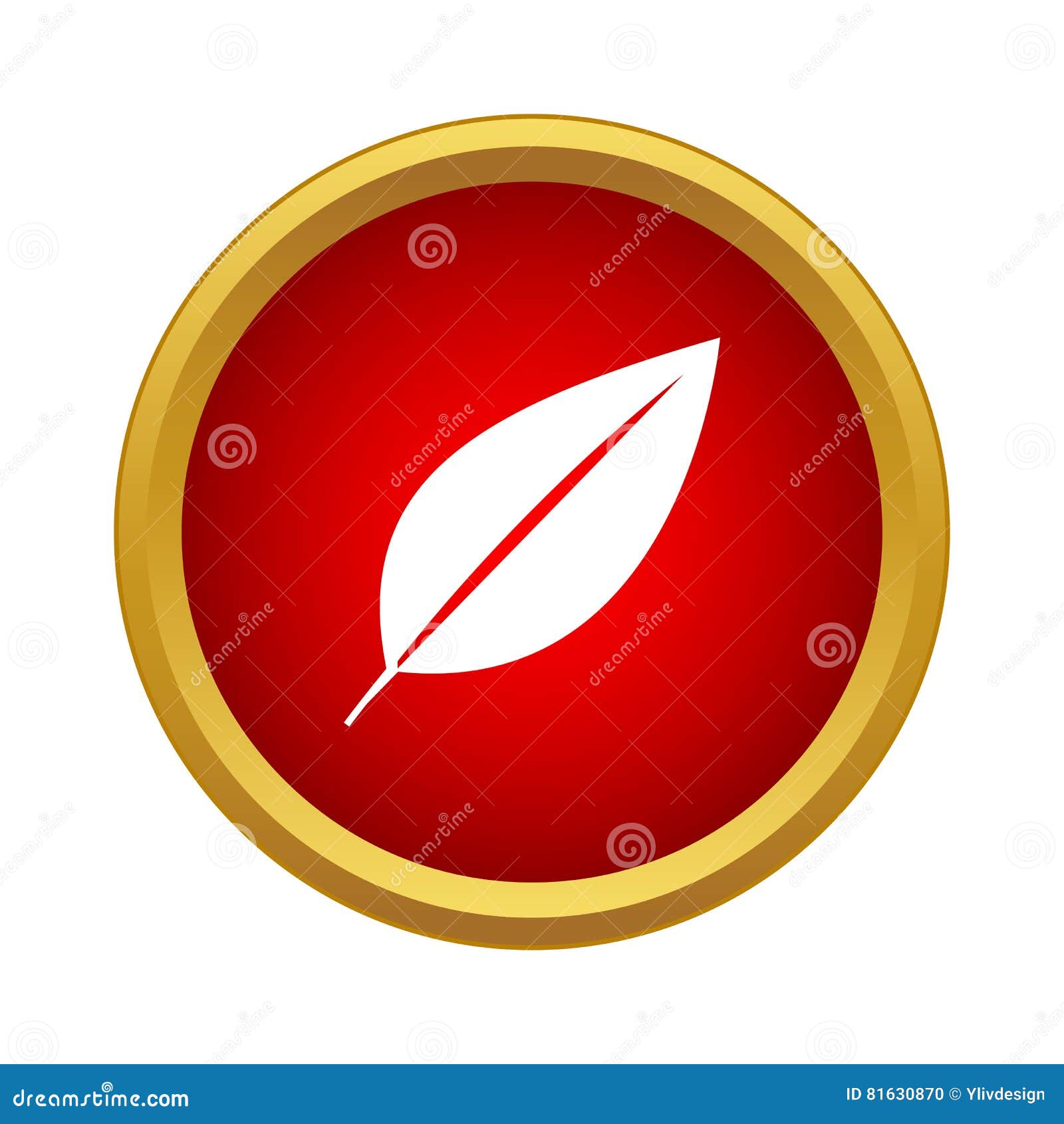 Leaf icon, simple style stock vector. Illustration of beauty - 81630870