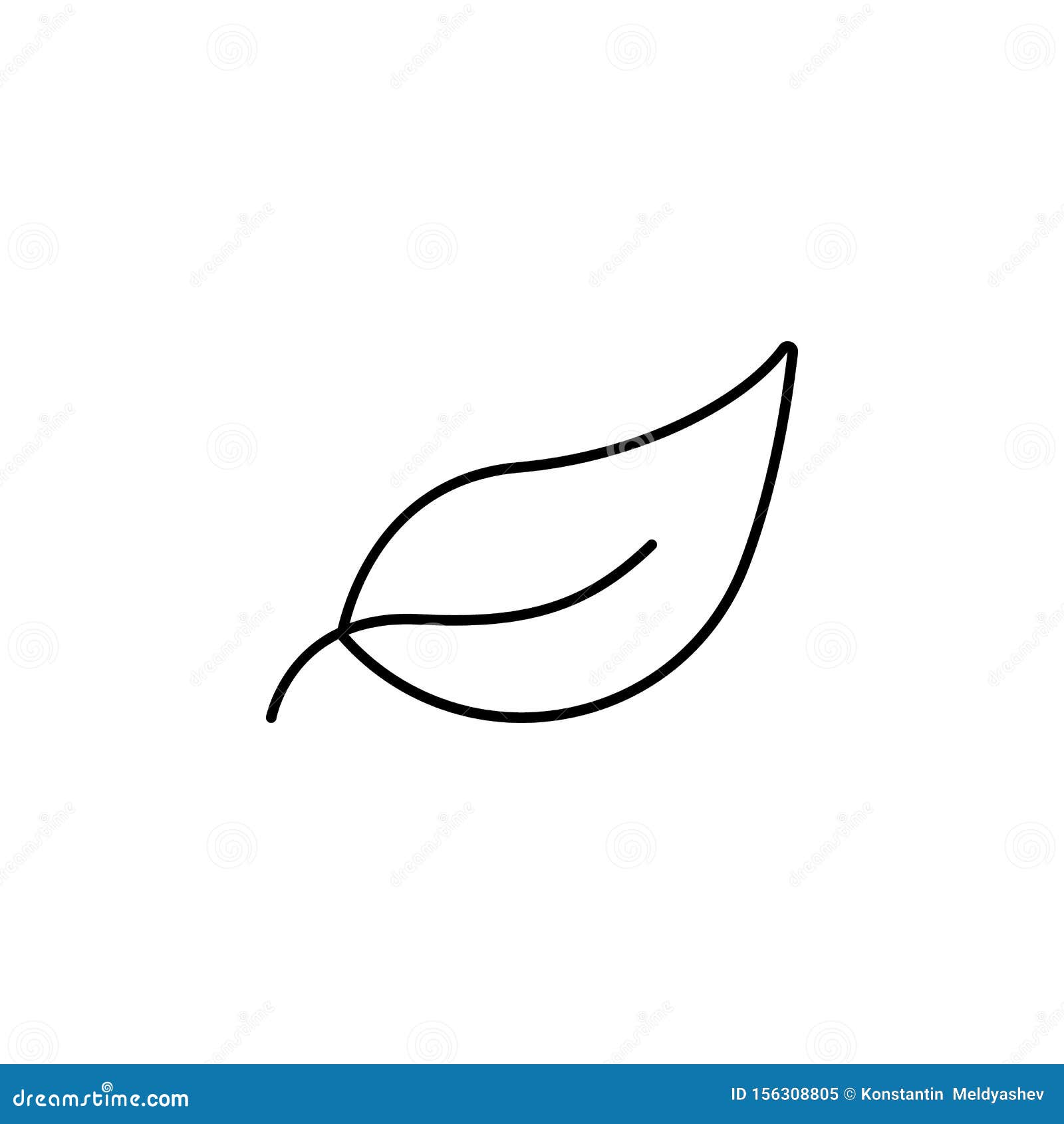 Leaf Icon. Simple Thin Line, Outline Vector of Leaves Icons for UI and ...
