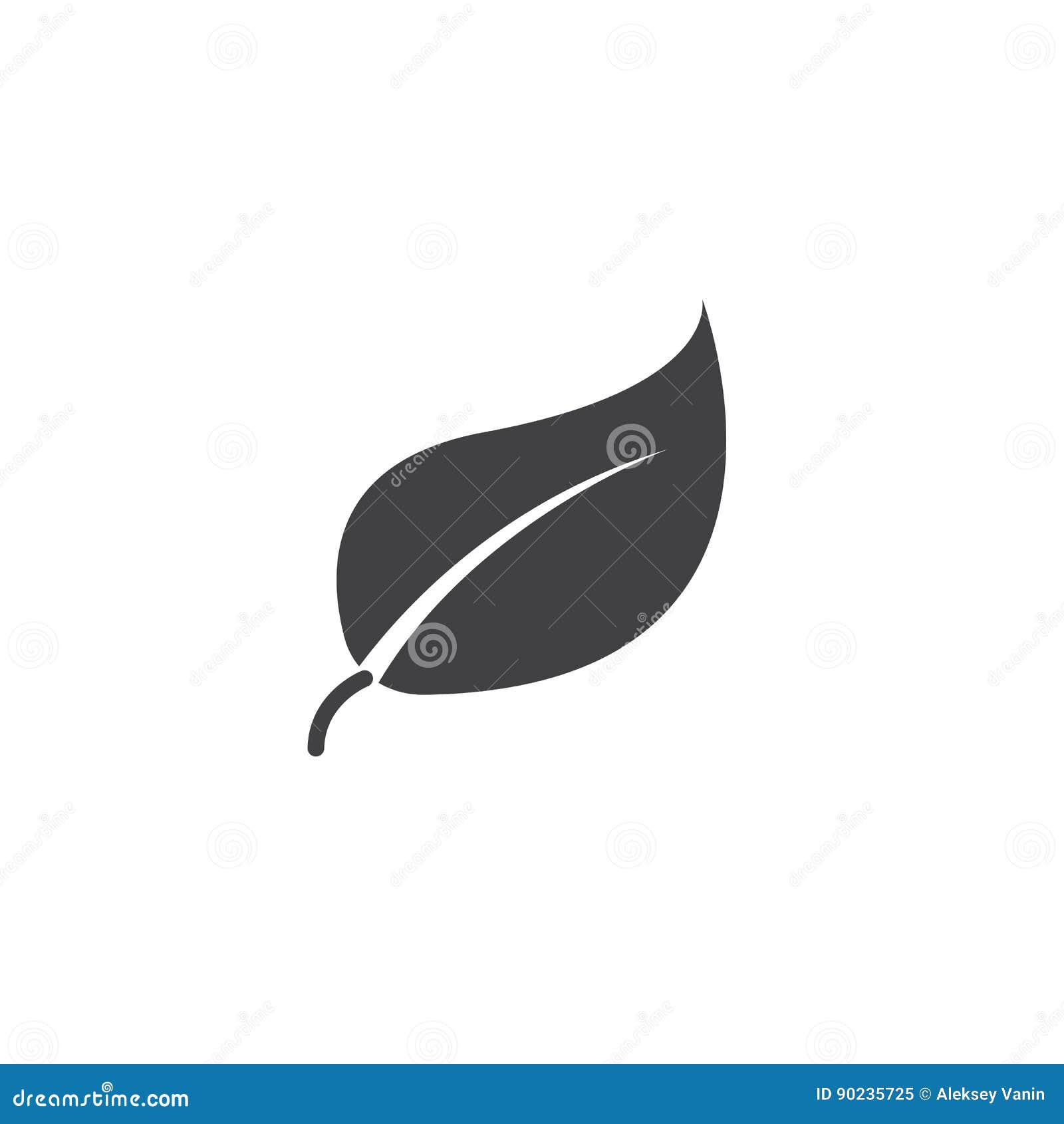 Leaf Icon , Solid Logo Illustration, Pictogram Isolated on Stock ...