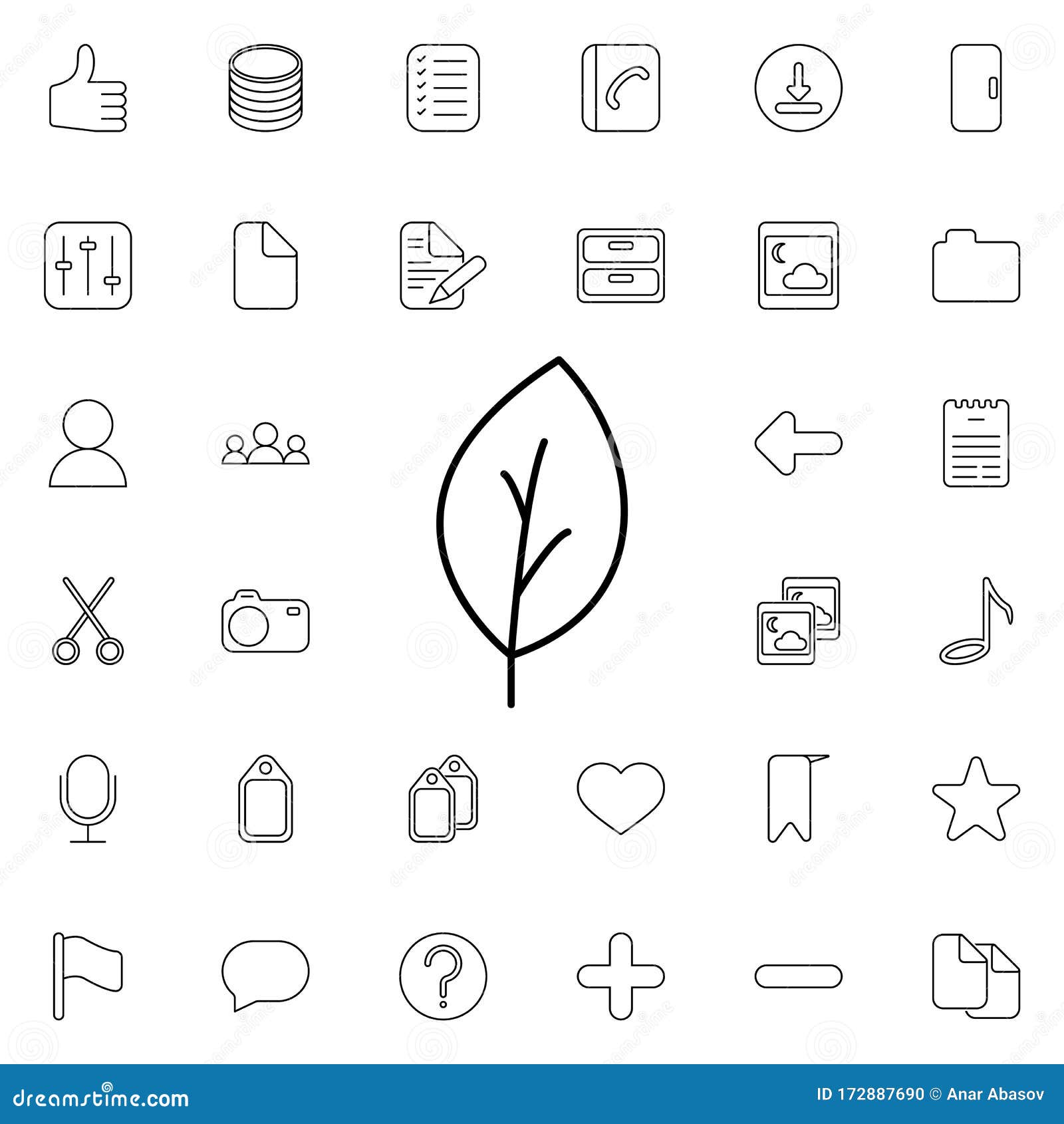Leaf Icon. Universal Set of Web for Website Design and Development, App ...
