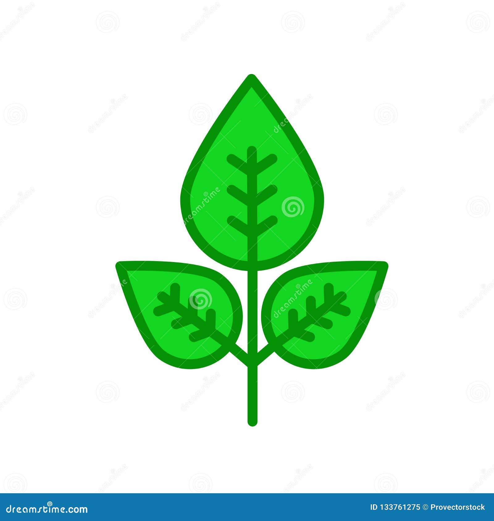 Leaf Icon Vector Sign and Symbol Isolated on White Background, L Stock ...
