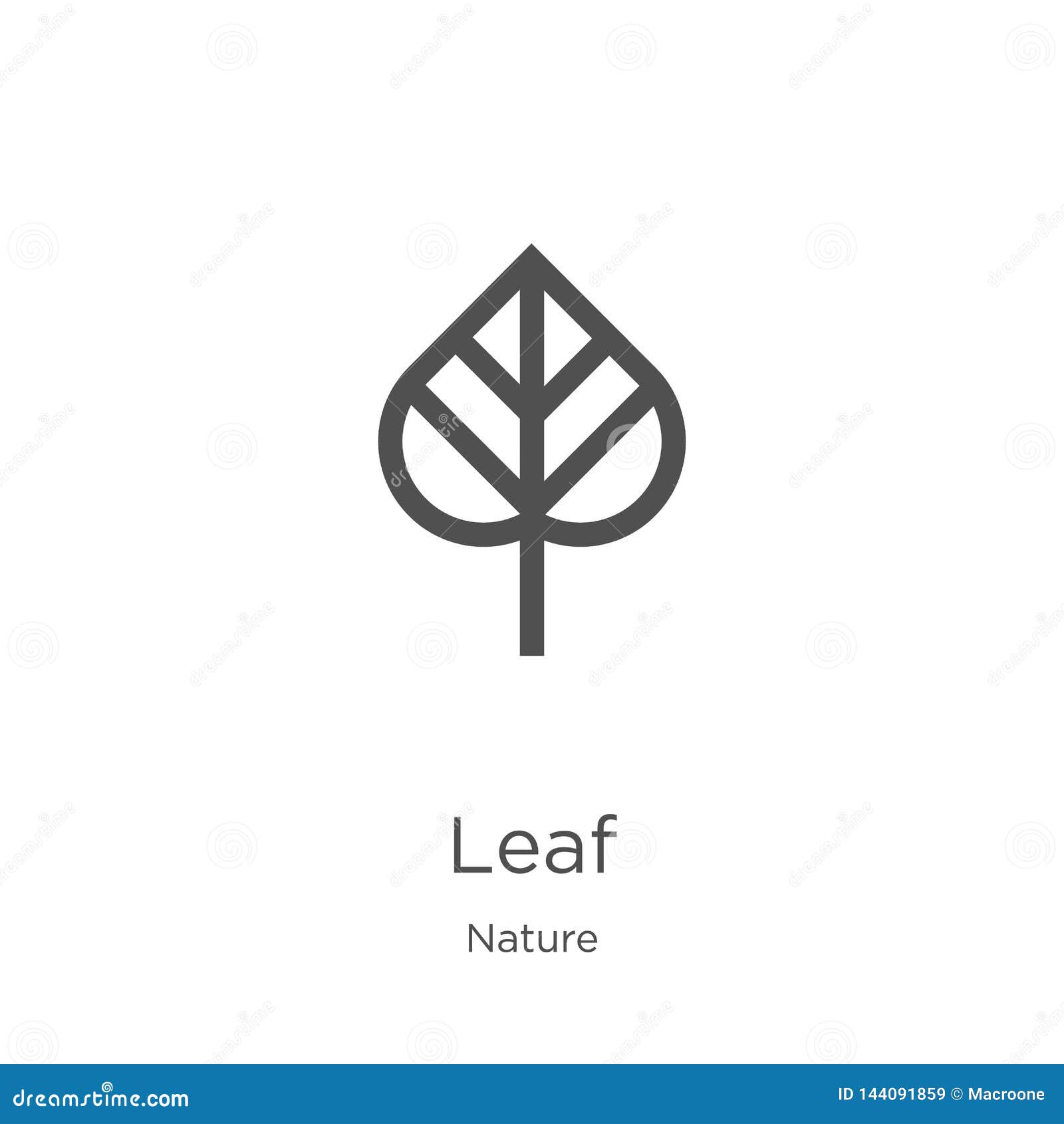 Leaf Icon Vector from Nature Collection. Thin Line Leaf Outline Icon ...