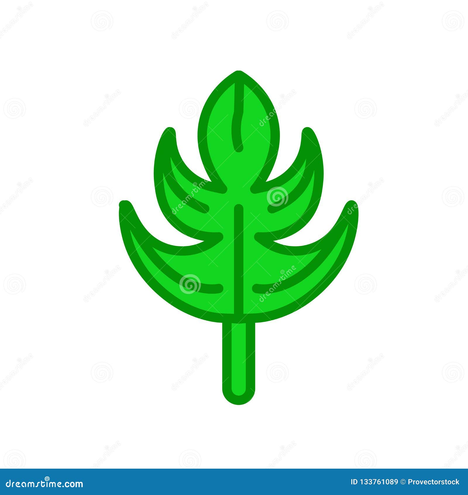 Leaf Icon Vector Sign and Symbol Isolated on White Background, L Stock ...