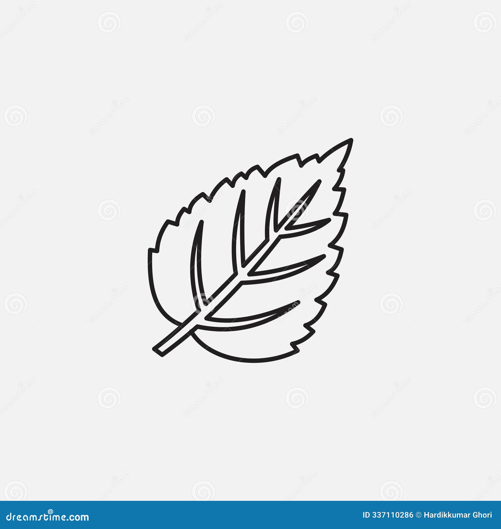 Leafline in Thin Line Black Color. Flat Simple Vector Symbols ...