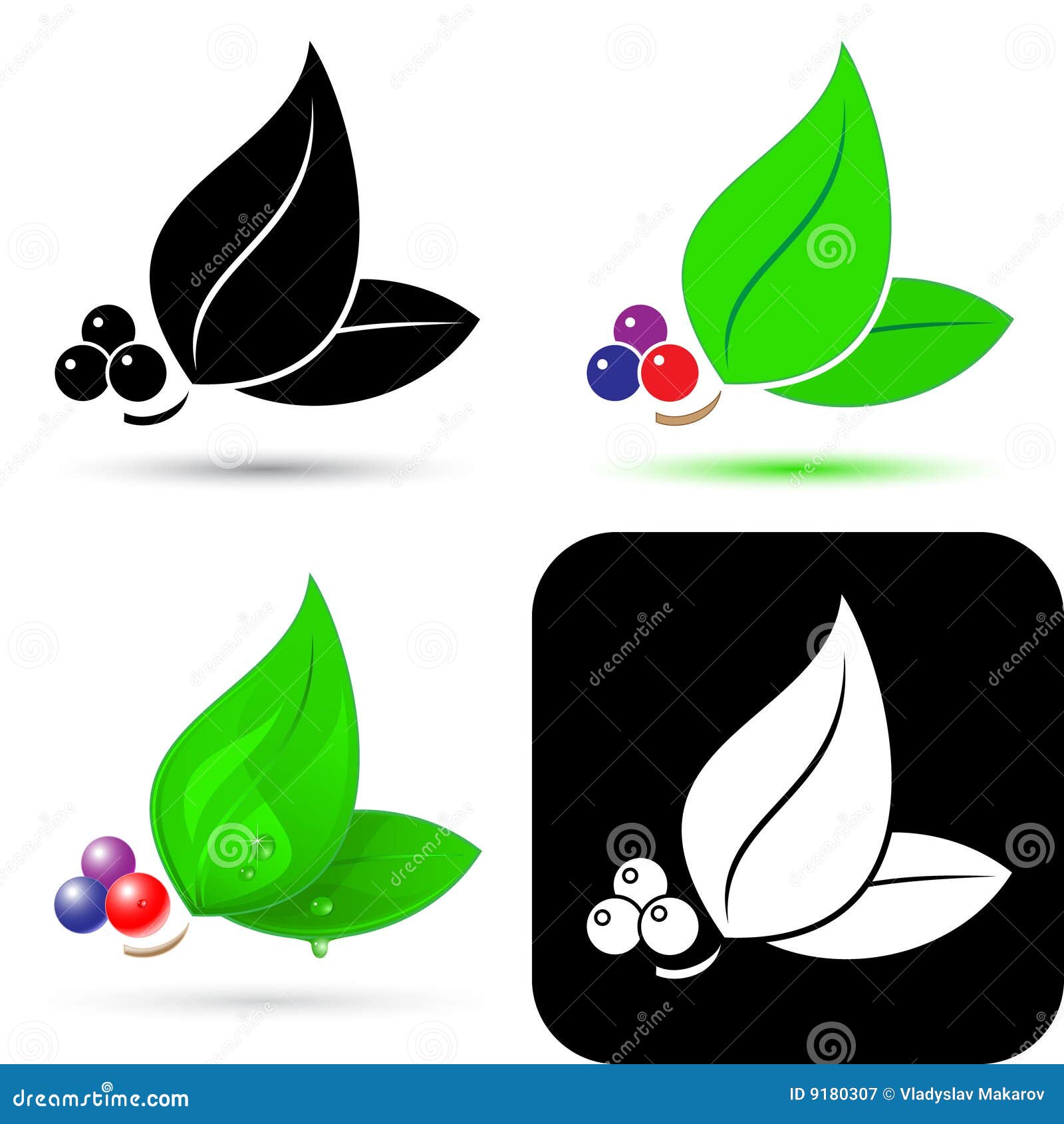 Leaf icons stock vector. Illustration of clean, environment - 9180307