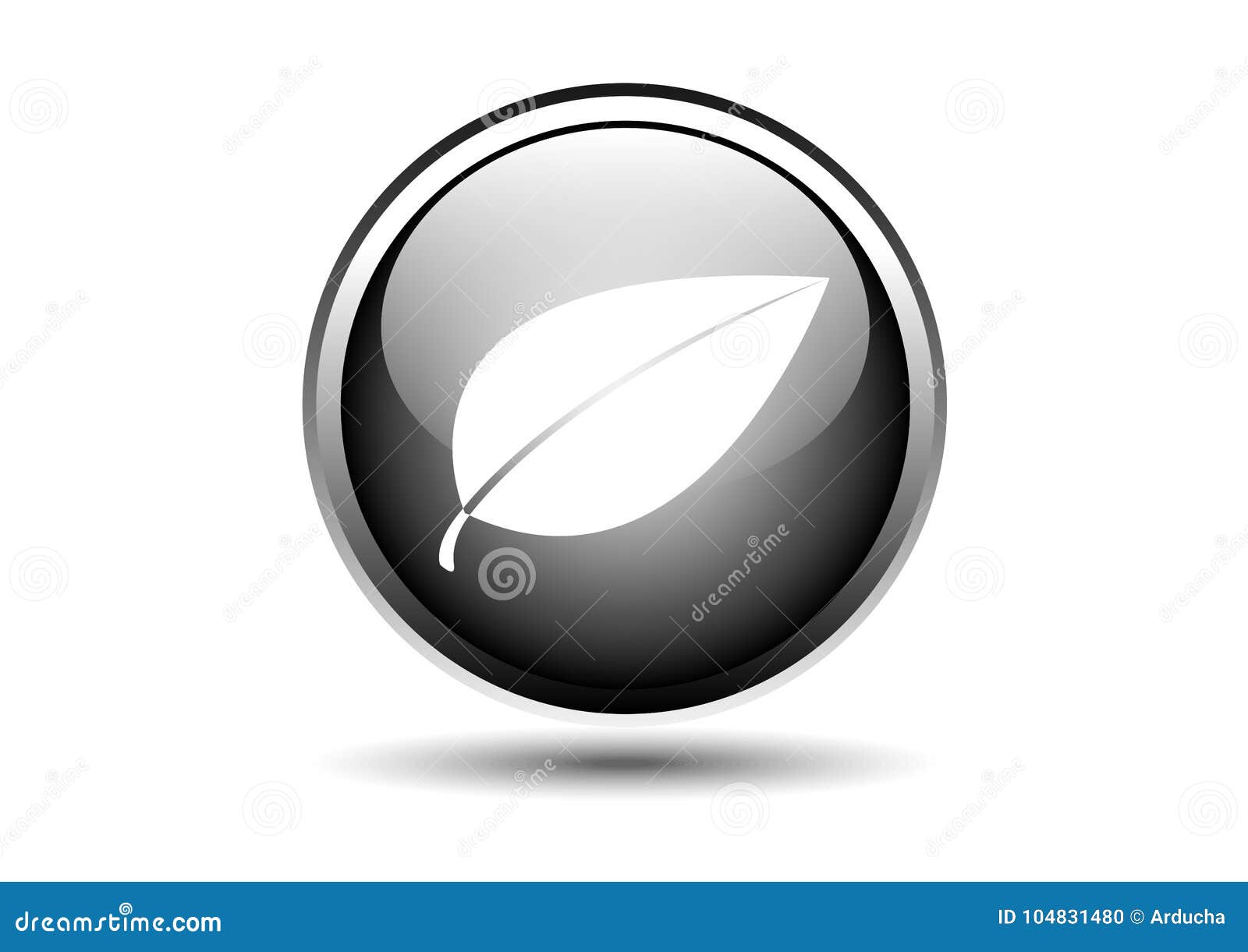 Leaf Icons with Buttons Background 3d Effect Stock Vector ...