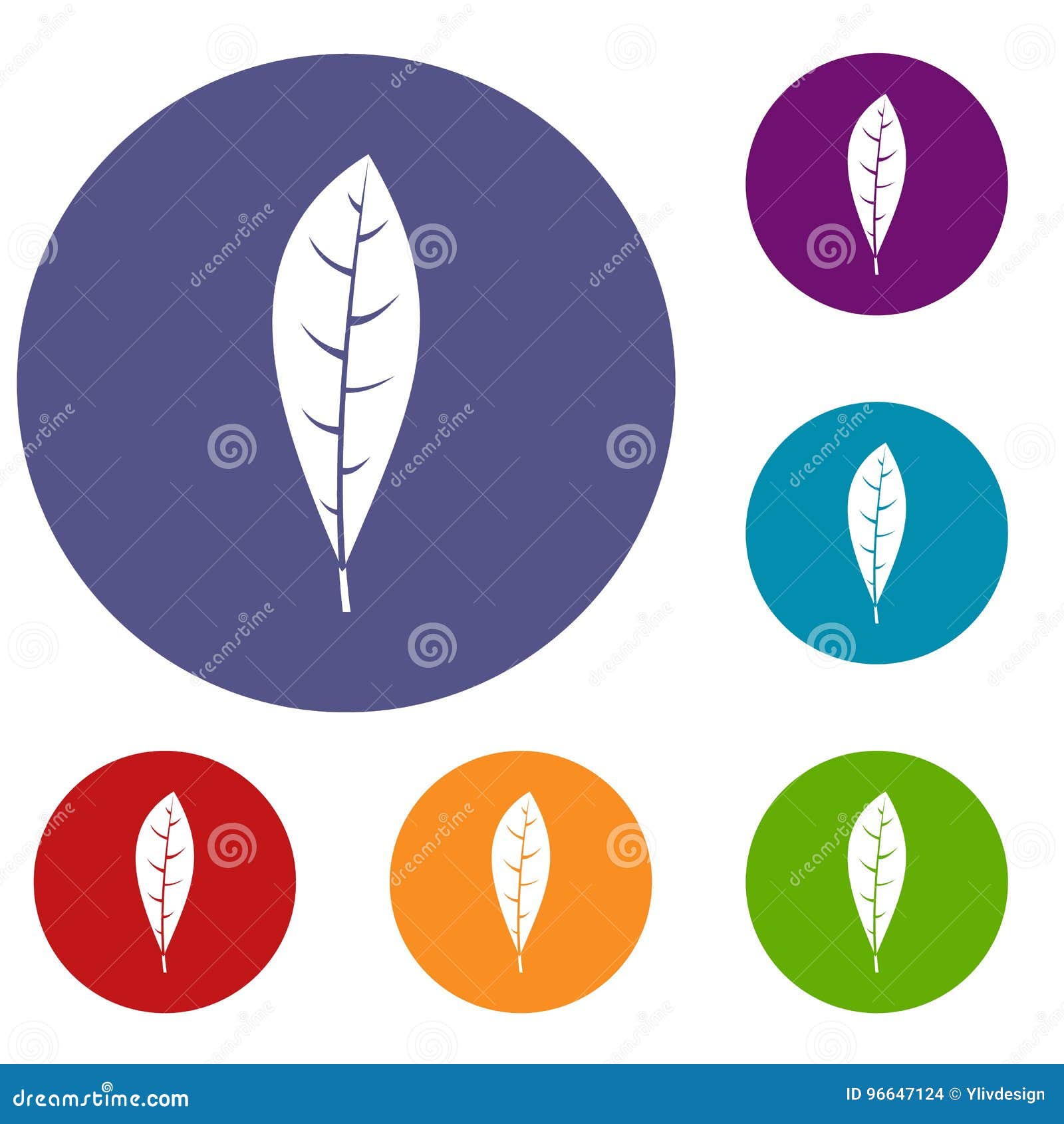 Leaf icons set stock vector. Illustration of life, flora - 96647124