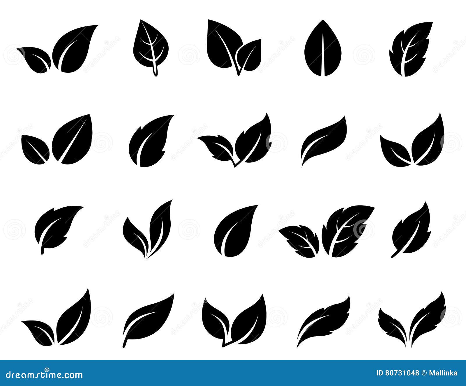 Leaf icons set stock vector. Illustration of fuel, natural - 80731048