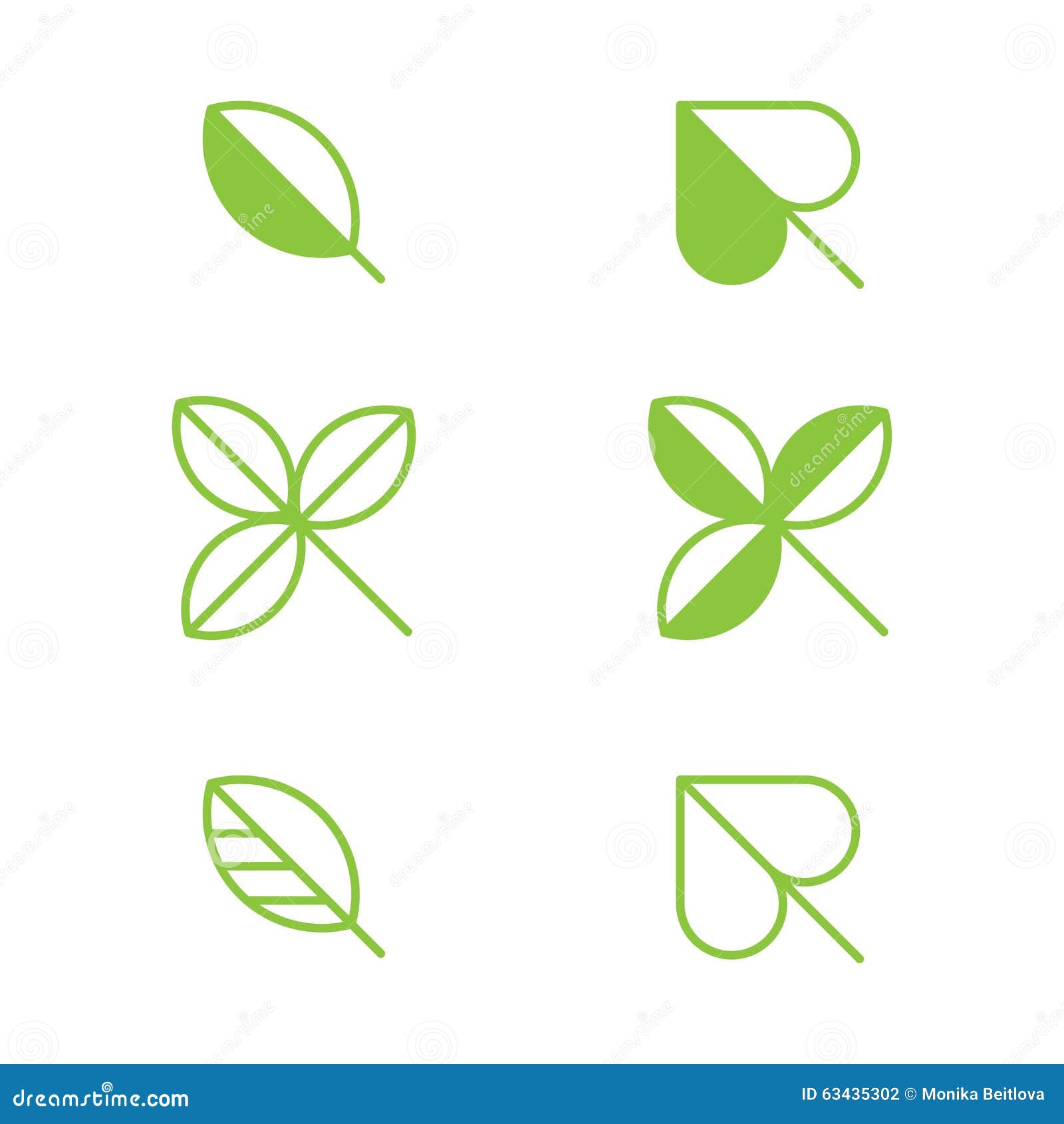Leaf icons stock vector. Illustration of design, sign - 63435302
