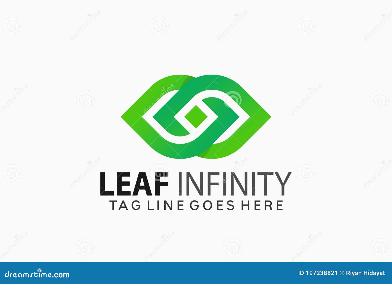 Leaf Infinity Creative Logo Design Vector Illustration Stock Vector ...