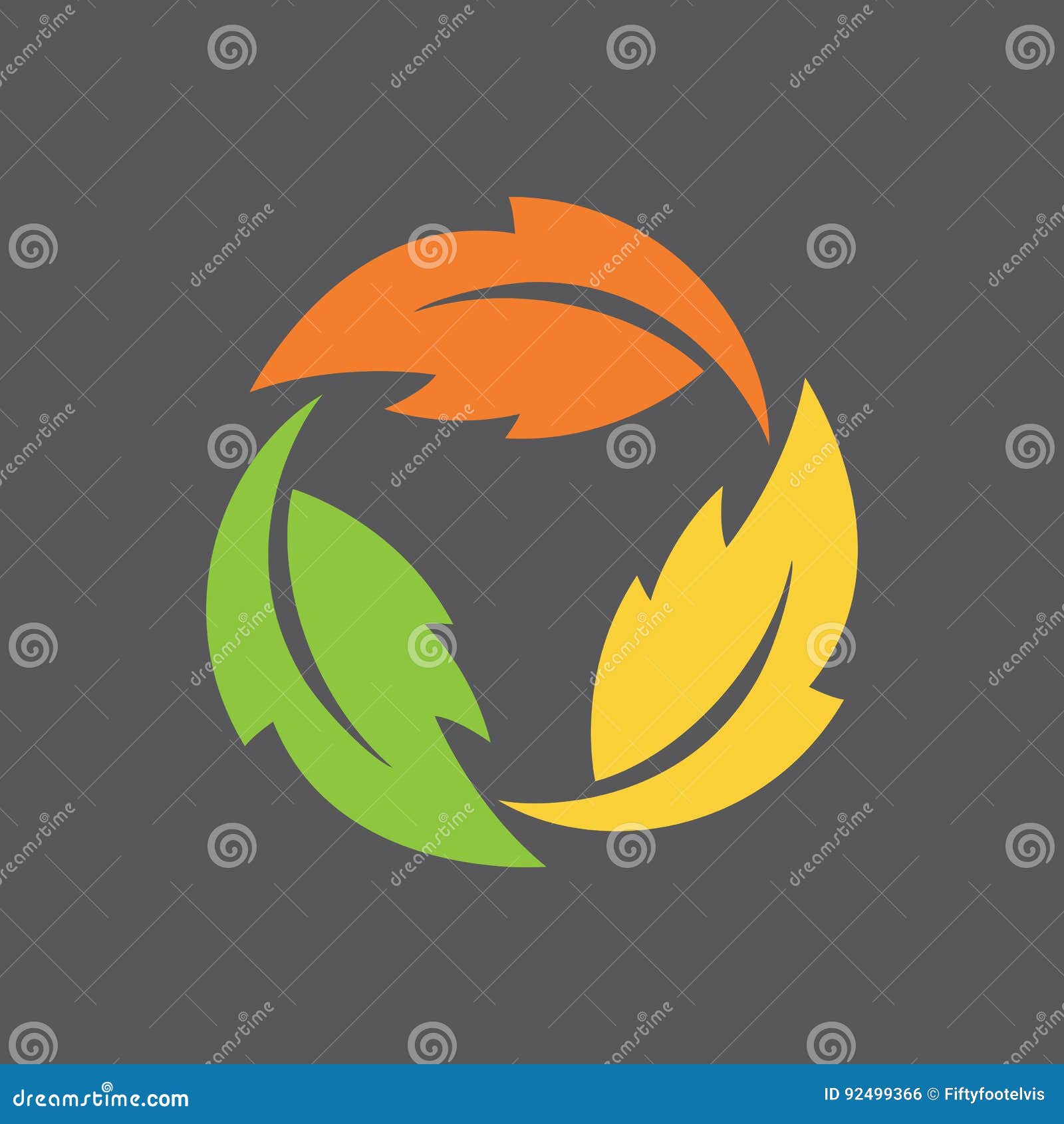 Leaf Infinity Symbol stock vector. Illustration of circle - 92499366