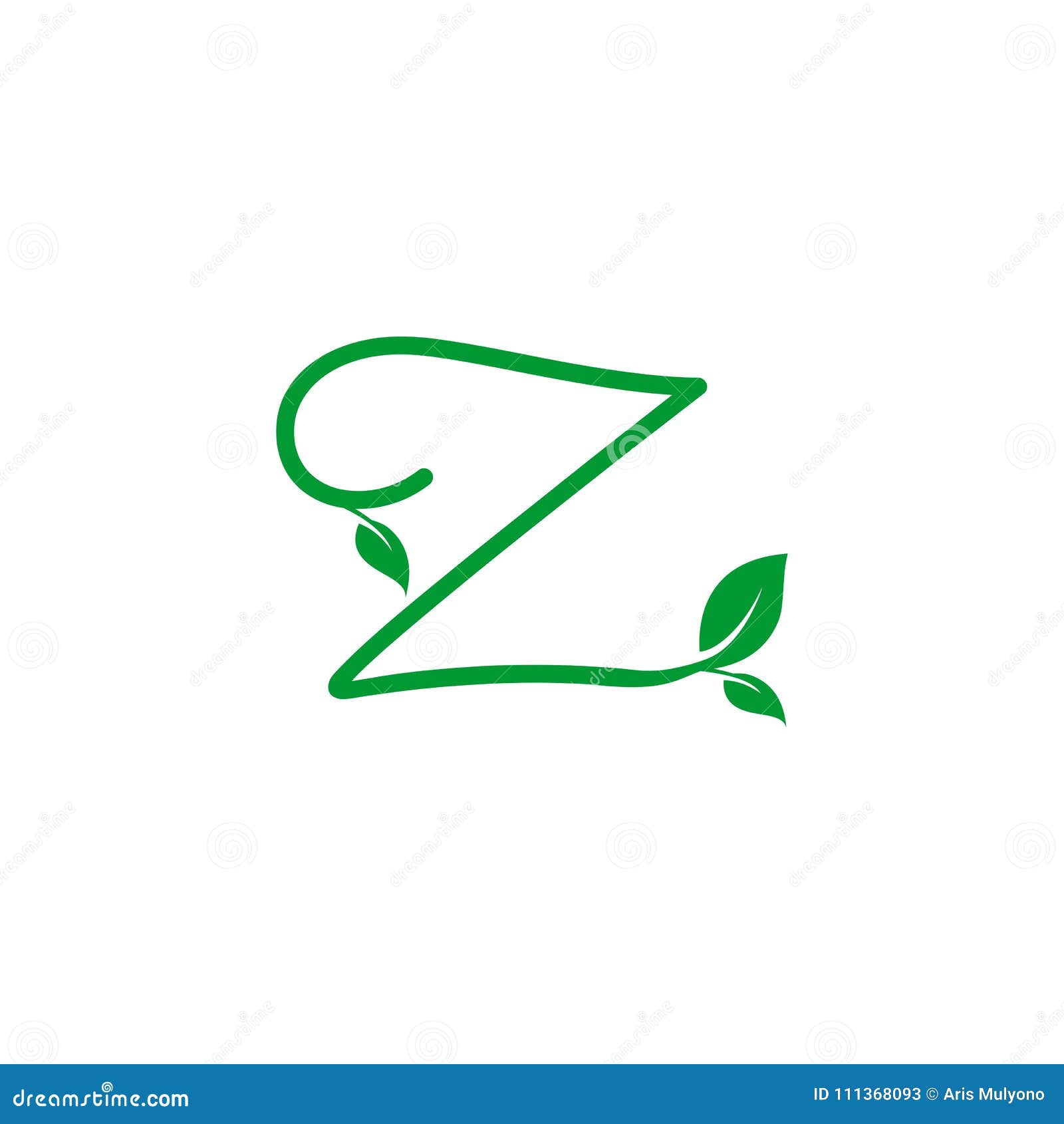 Leaf initials logo concept stock illustration. Illustration of ...
