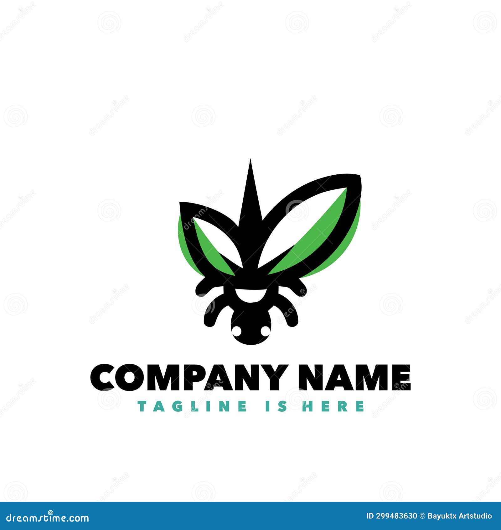 Leaf Insect Logo Design Template Stock Vector - Illustration of cartoon ...