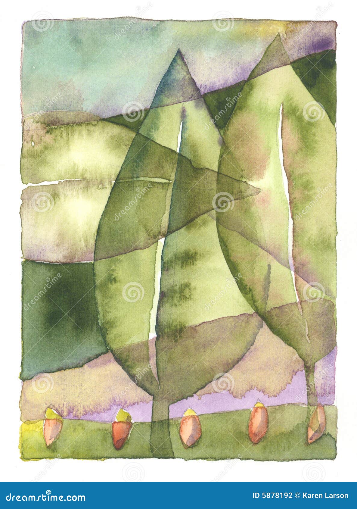 Leaf landscape stock illustration. Illustration of lawn - 5878192