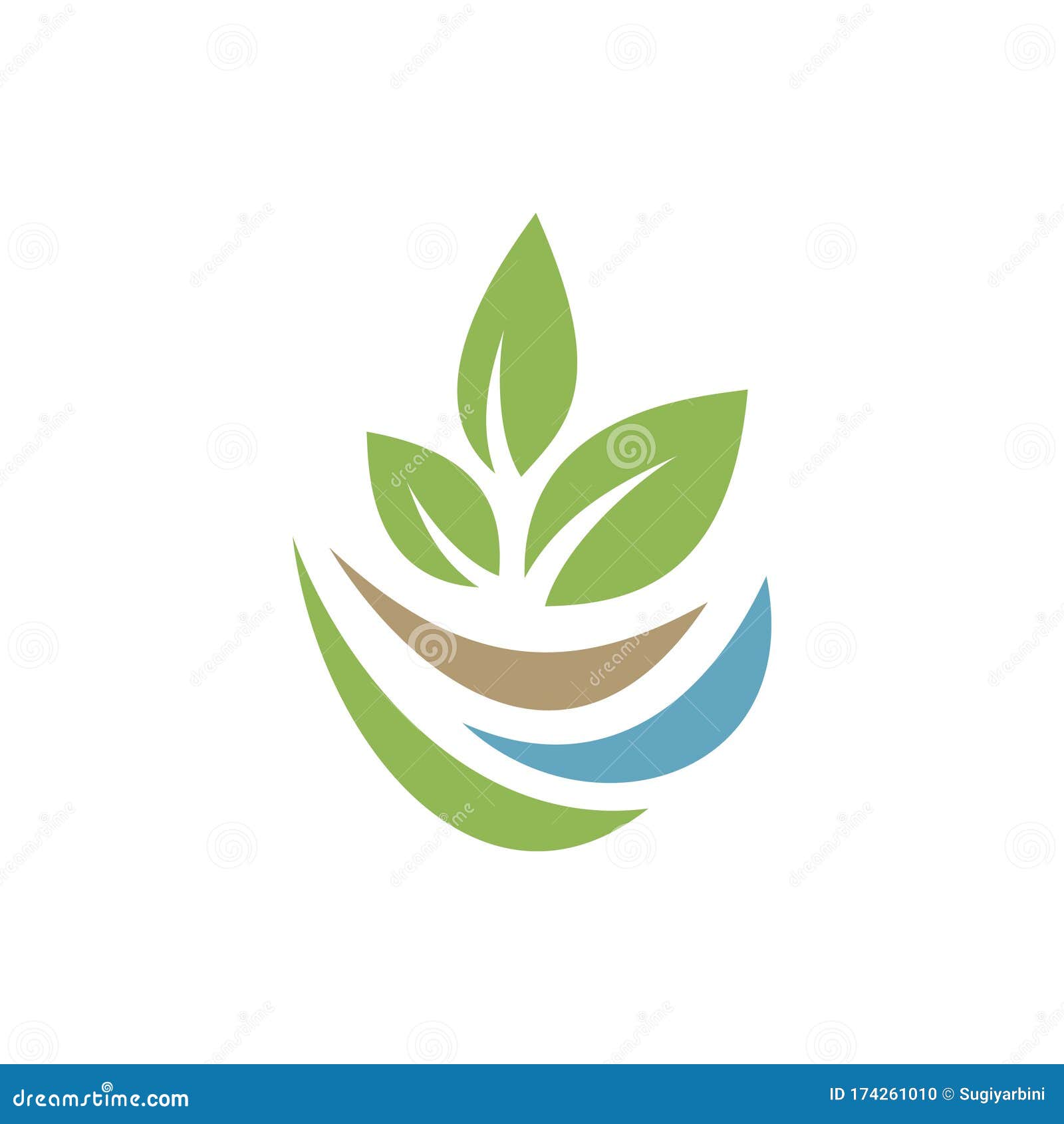 Leaf landscape logo vector stock vector. Illustration of environment ...
