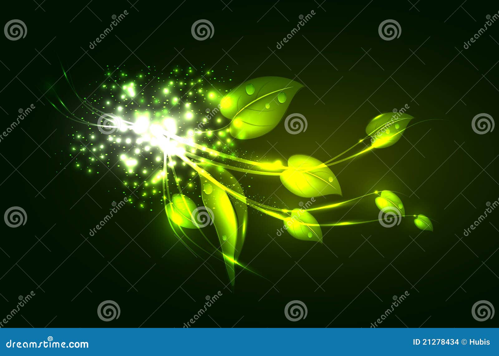 Leaf light design template stock vector. Illustration of idea - 21278434