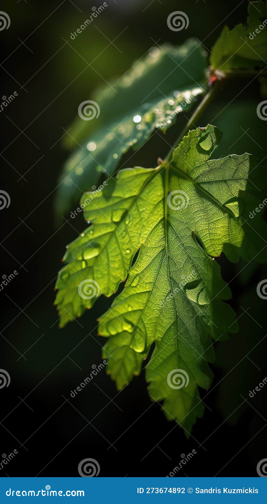 Leaf with Light Diffusion. Generative AI Stock Illustration ...