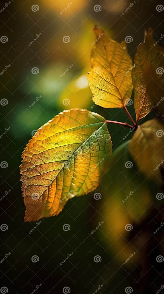 Leaf with Light Diffusion. Generative AI Stock Illustration ...