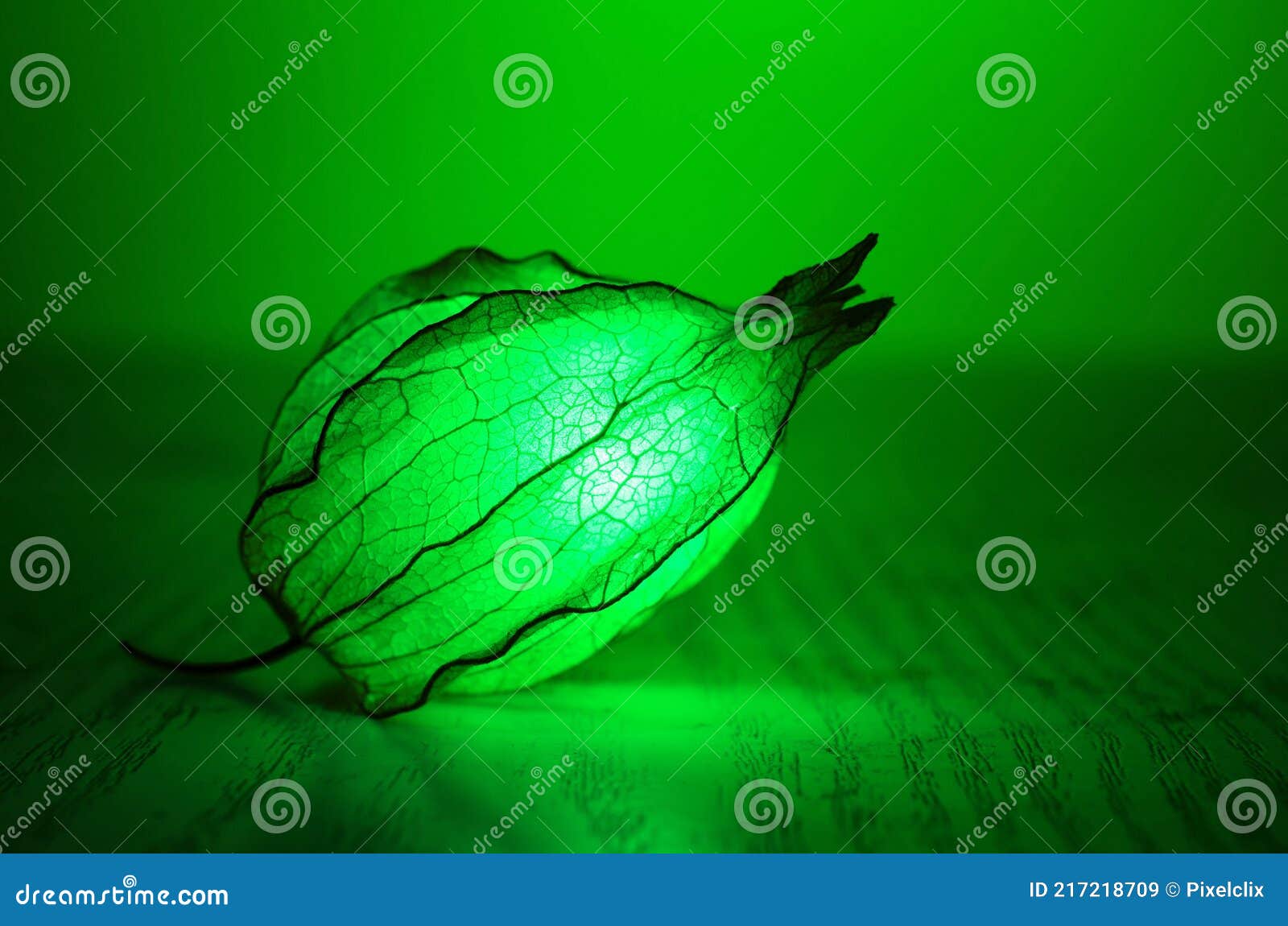 Leaf Like Bulb Emitting Green Light. Stock Image - Image of emitting ...