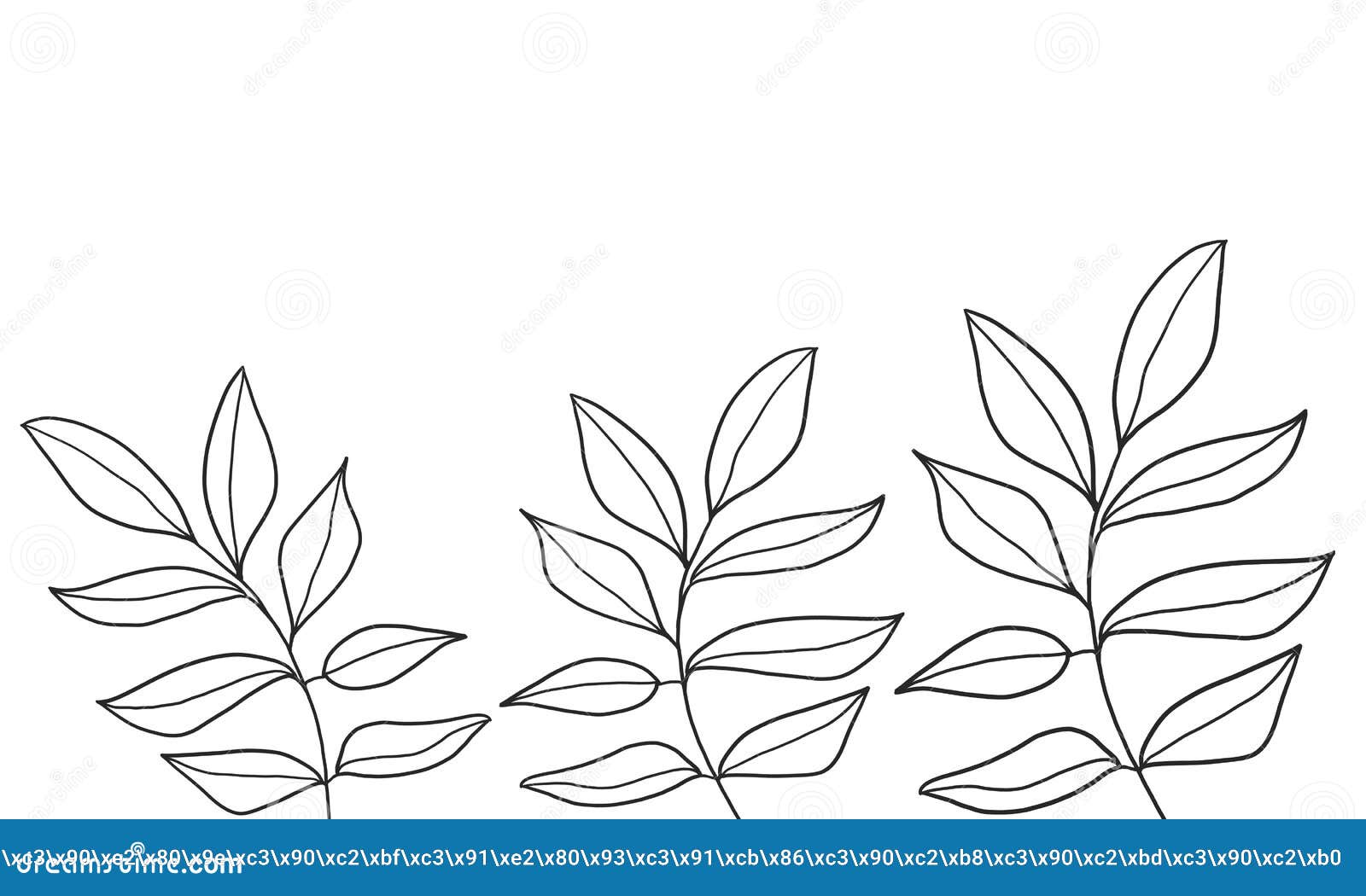 Leaf Line Art. Contour Drawing. Minimalism Art. Modern Decor Stock ...