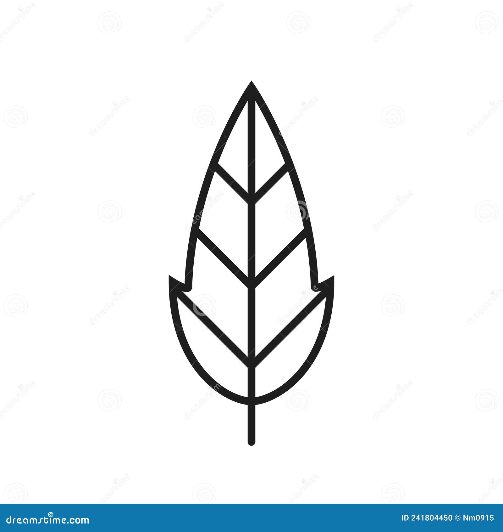 Leaf Line Image. Botanical, Nature and Environment Sign Stock Vector ...