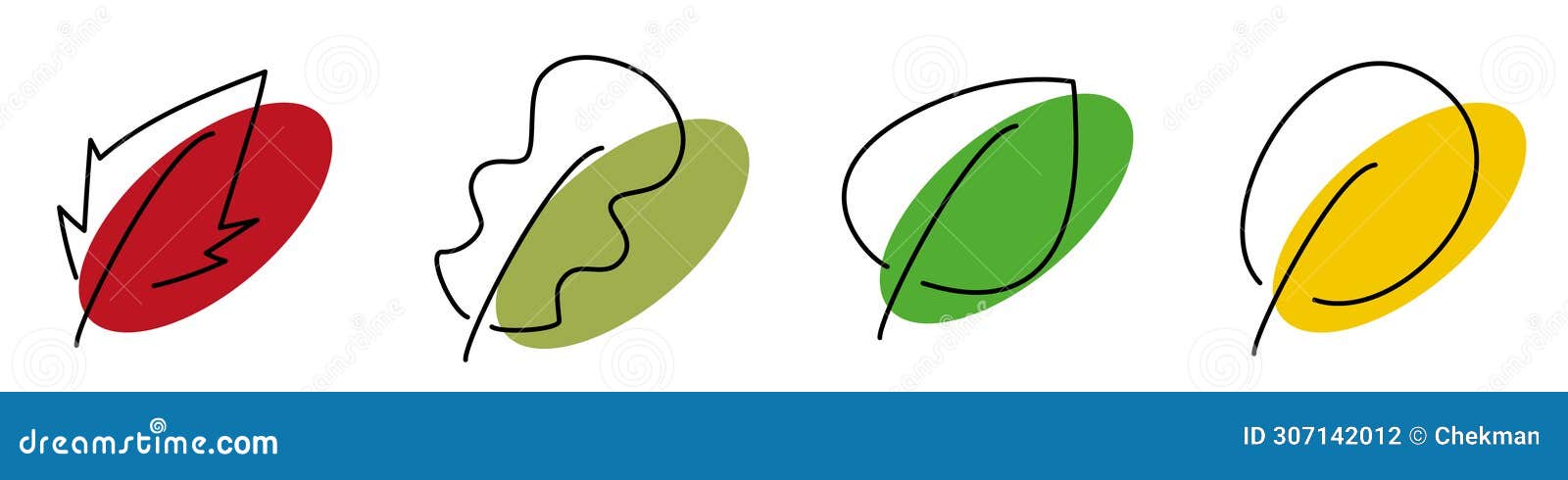 Leaf Linear Icon. Set of Black Linear Leaf Icons Isolated Stock Vector ...