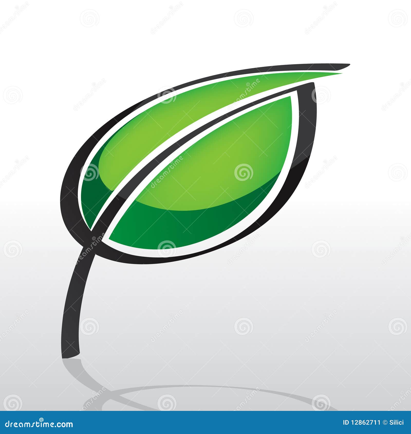 Leaf Logo stock vector. Illustration of design, glossy - 12862711