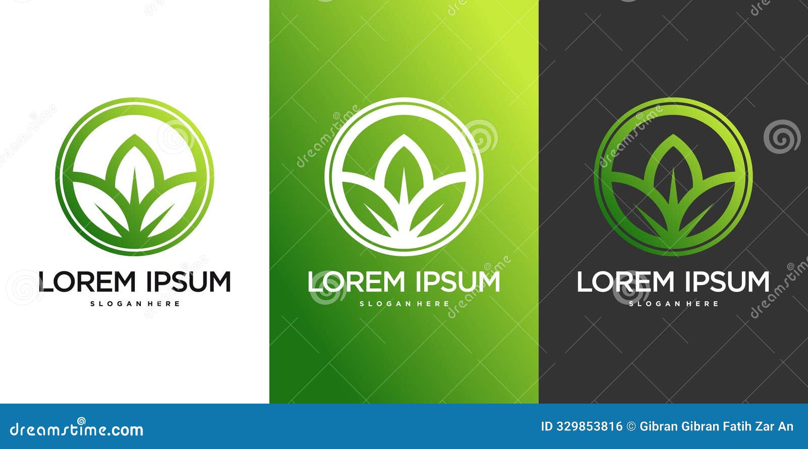 Leaf Logo Design with Unique Circles and Gradients. Premium Vector Stock Illustration ...