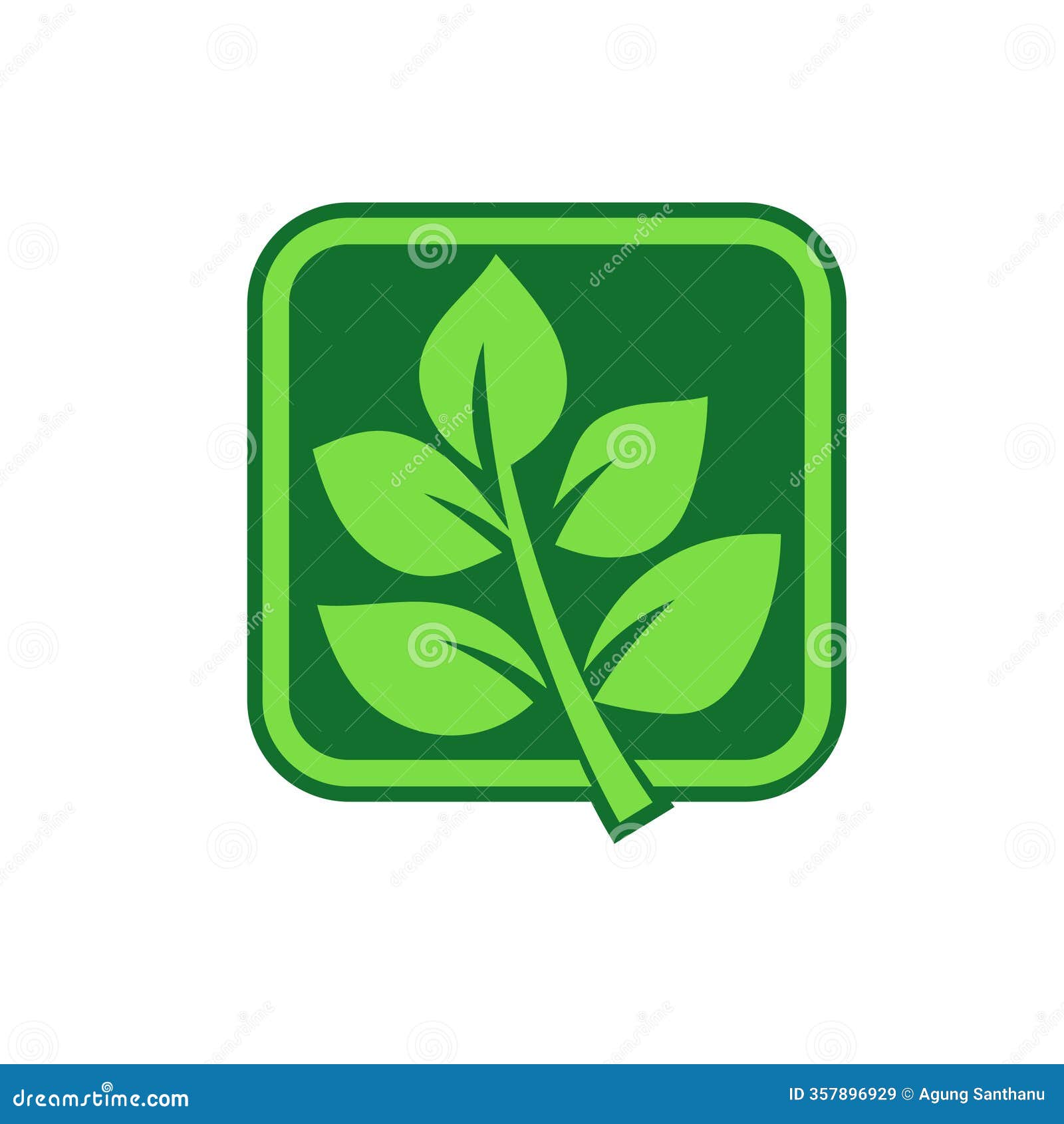 Leaf of Foliage Logo for Natural Theme Related Logo or Sign Design ...