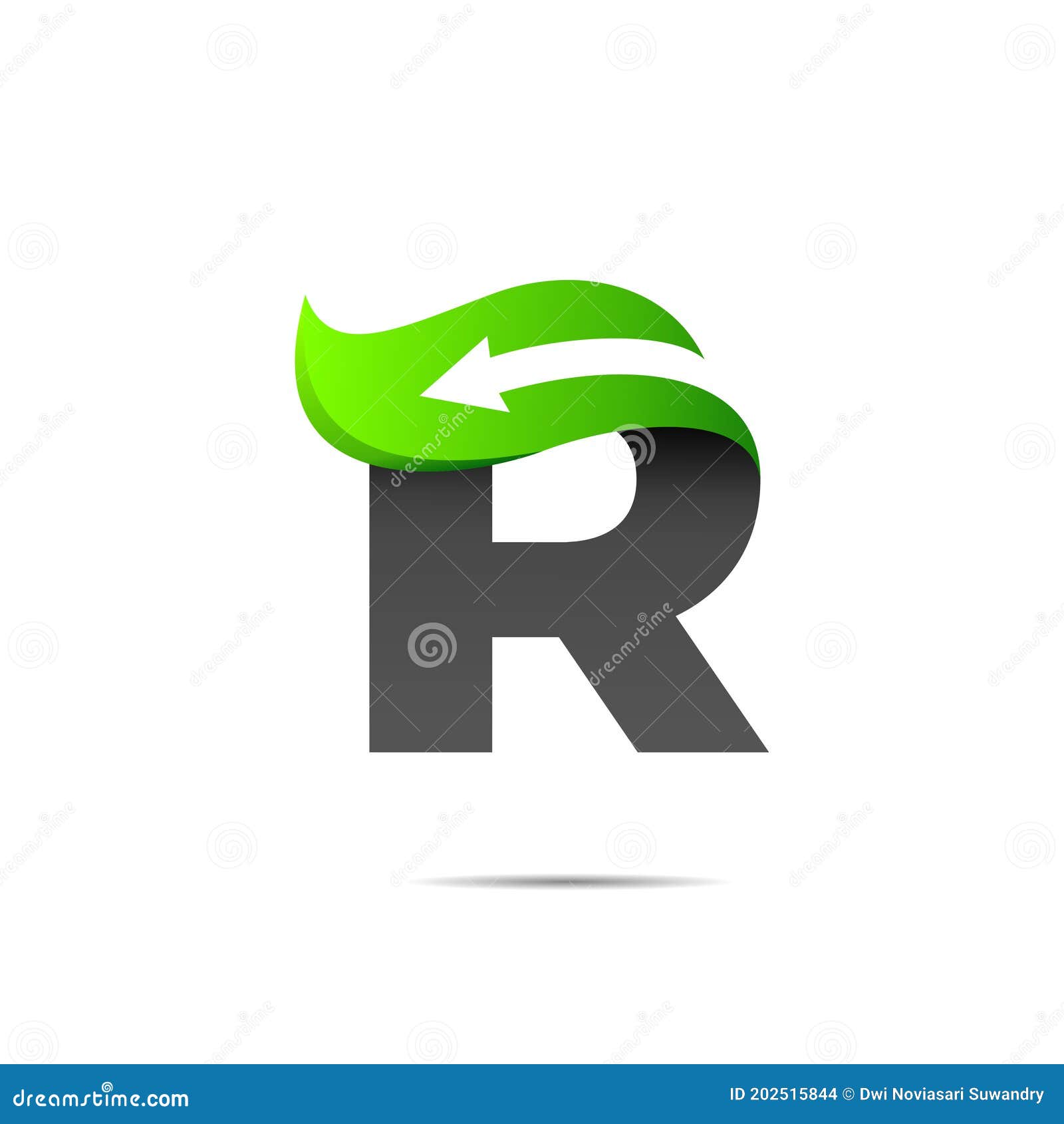 Leaf Logo with Letter R Concept, Eco Logo Letter R Stock Vector ...