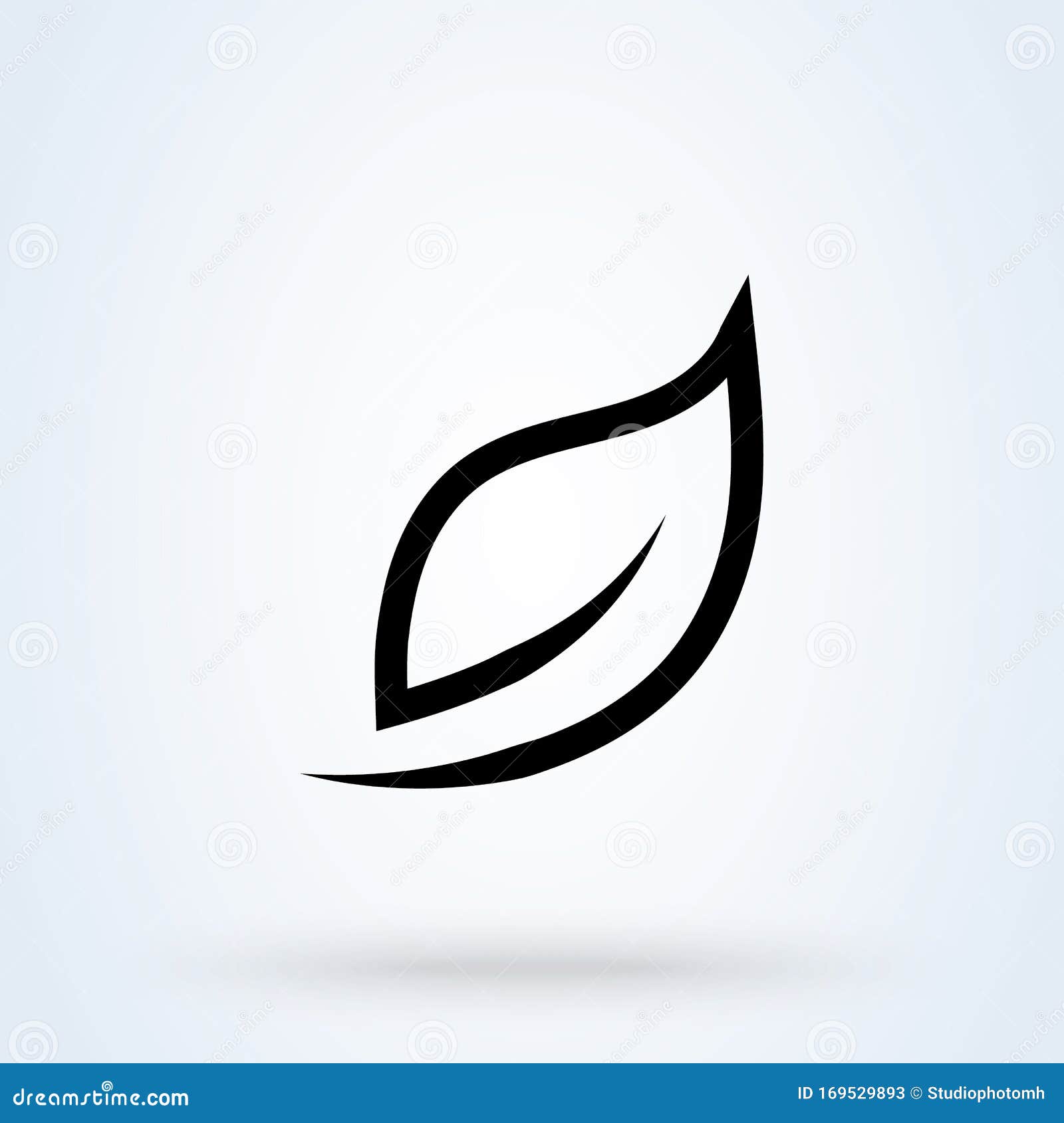 Leaf Logo Line Simple Vector Modern Icon Design Illustration Stock ...