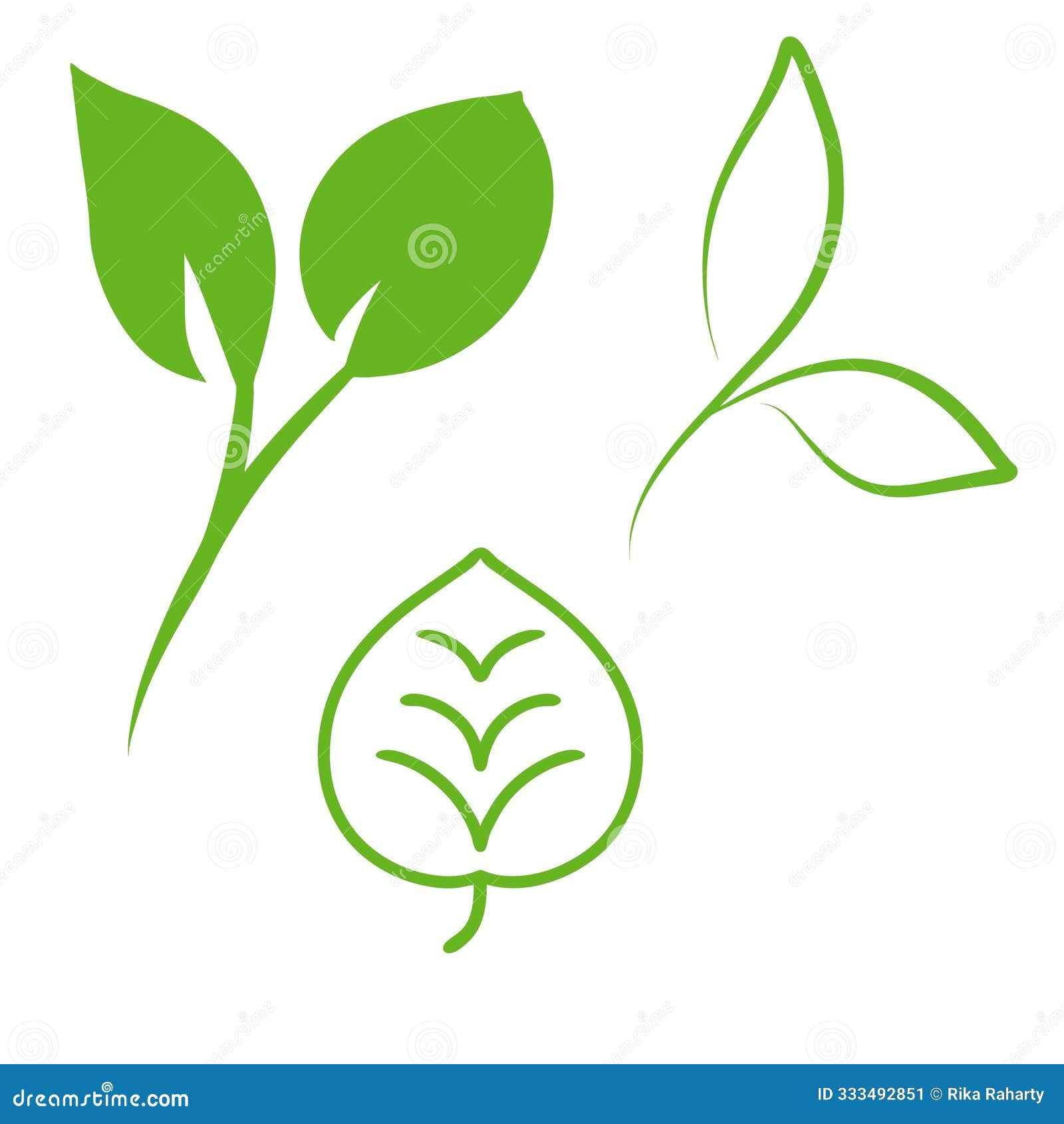 GreenLeaf Logo Symbol Vector Collection Set Stock Vector - Illustration ...