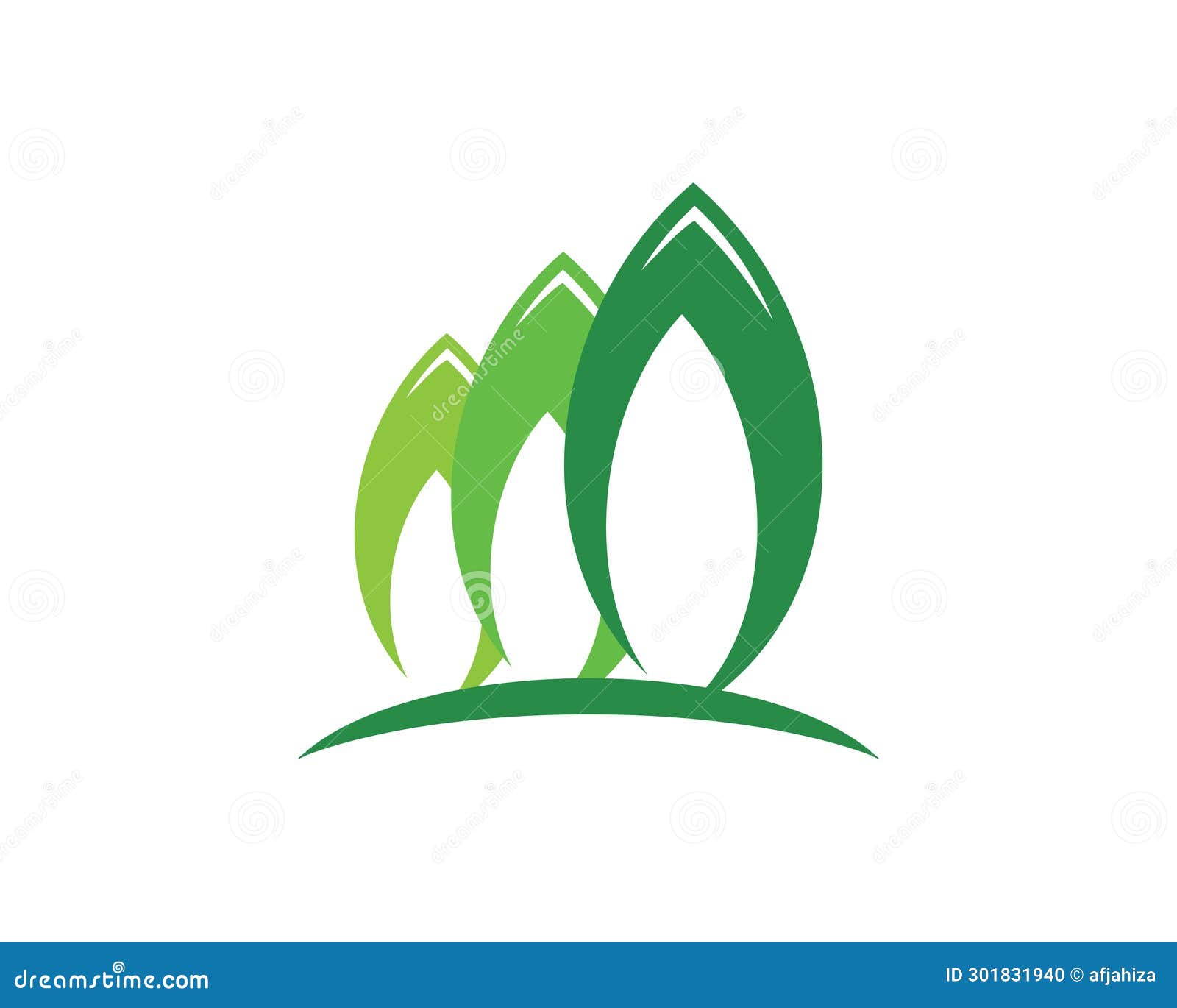 3 Leaf Logo Template Swoosh Stock Vector - Illustration of isolated ...
