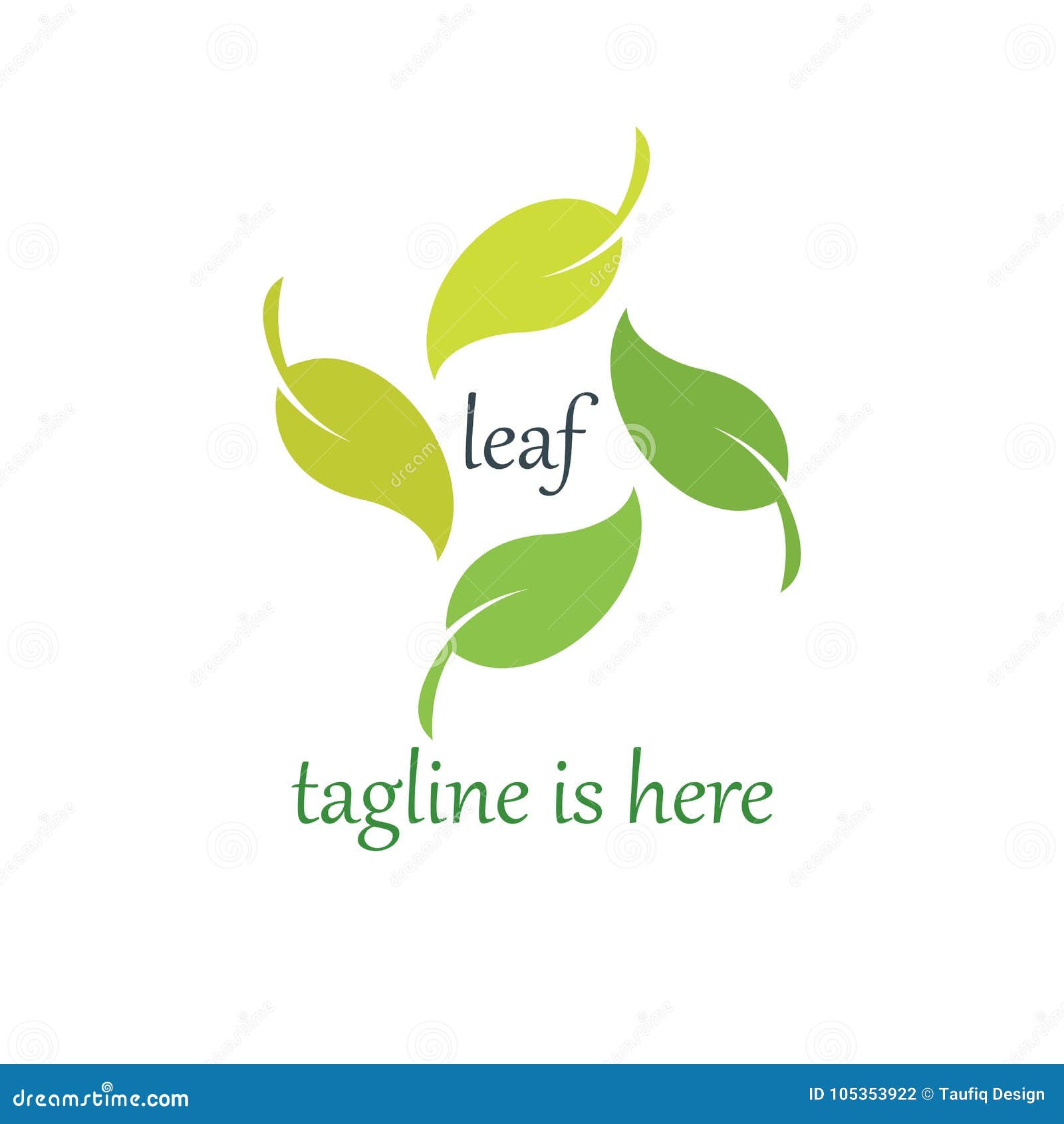 4 Leaf Logo Template Vector Design Stock Vector - Illustration of ...
