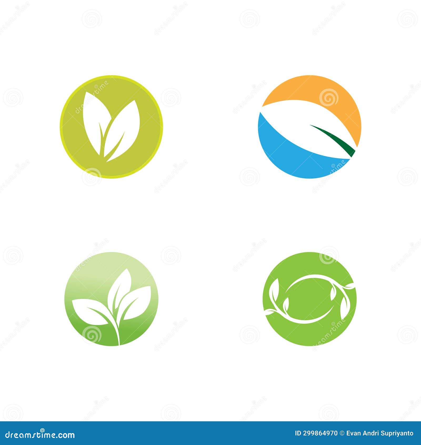 Leaf Logo Vector Template Element Symbol Design Stock Illustration ...