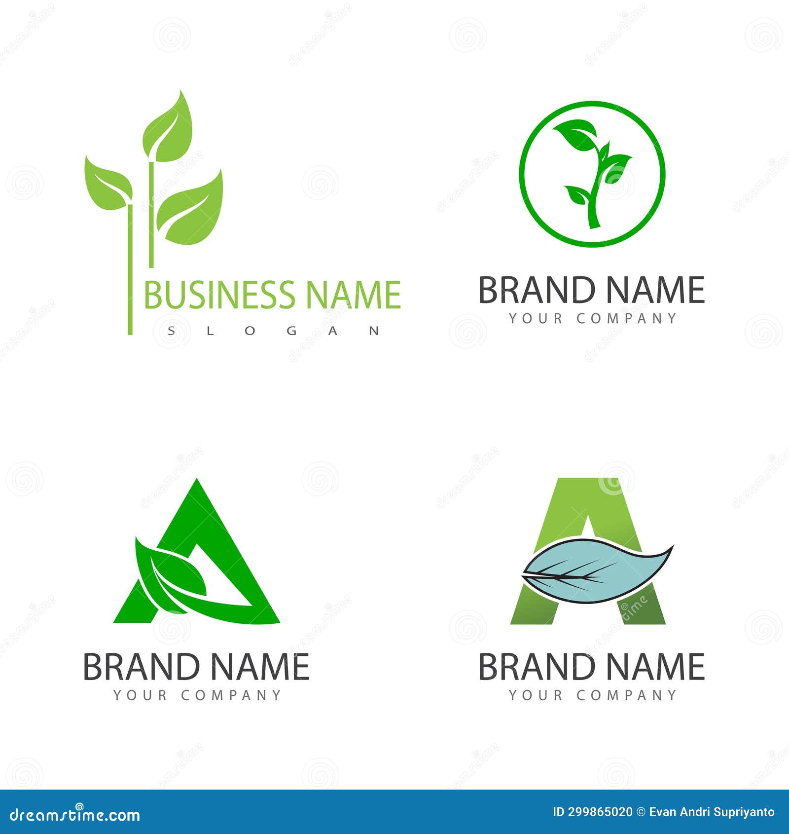 Leaf Logo Vector Template Element Symbol Design Stock Illustration ...