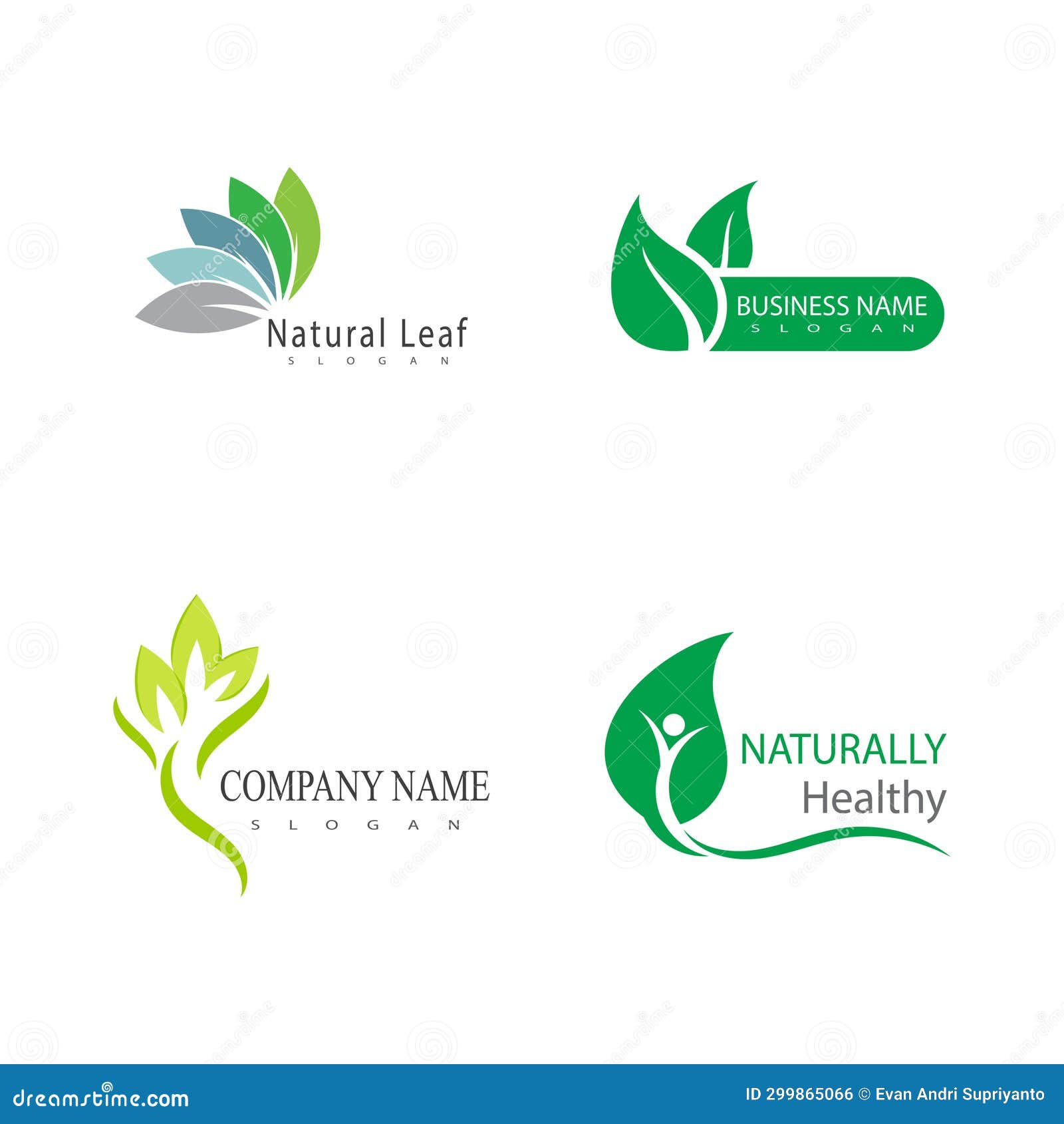 Leaf Logo Vector Template Element Symbol Design Stock Illustration ...