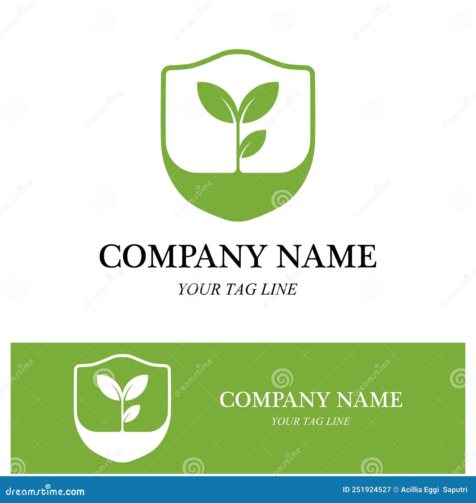 Leaf Logo and Vector Template Line Art Style Stock Illustration ...