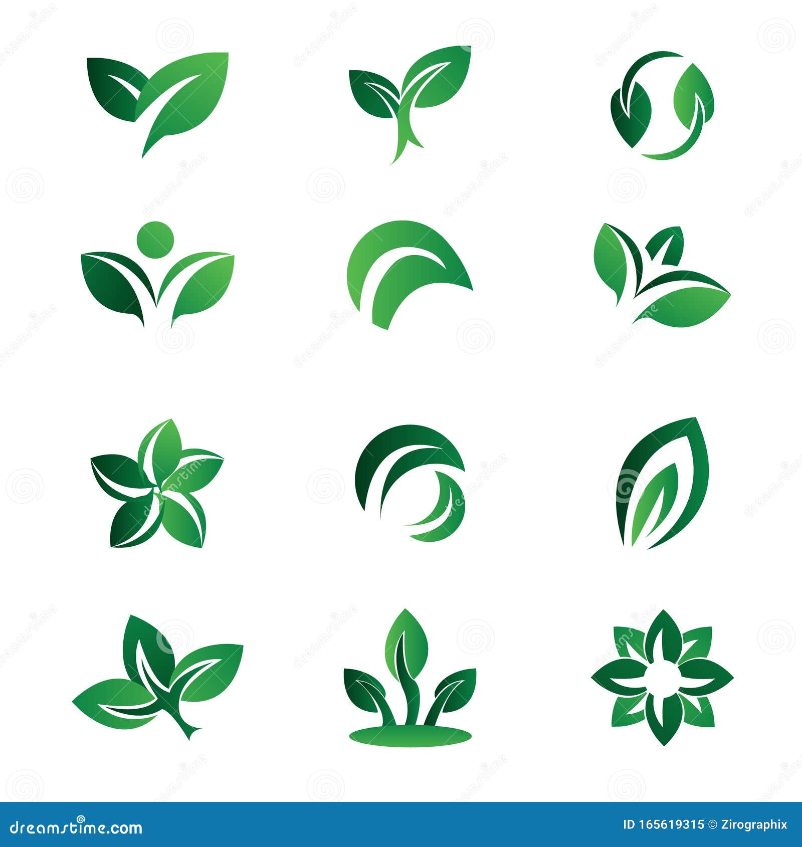 Leaf Logos Symbols Template Vectors | CartoonDealer.com #111092379
