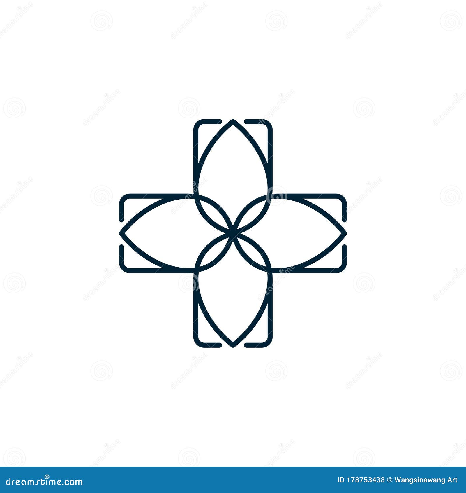 Leaf and Medical Care Symbol. Vector Illustration Stock Vector ...