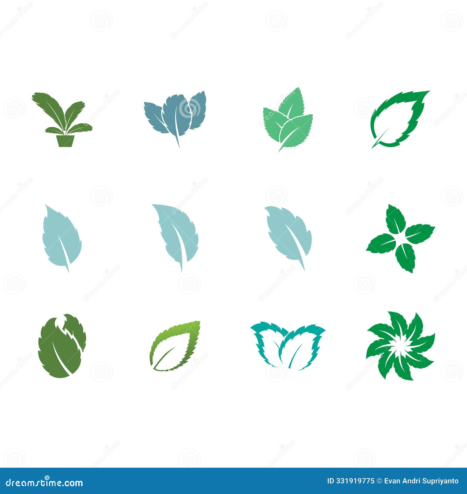 Leaf Mint Logo Vector Template Symbol Design Stock Vector ...
