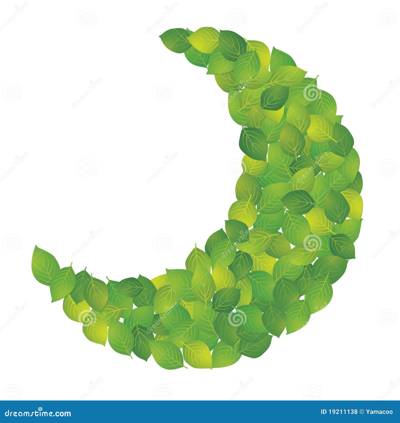 Leaf of the moon stock illustration. Illustration of icon - 19211138