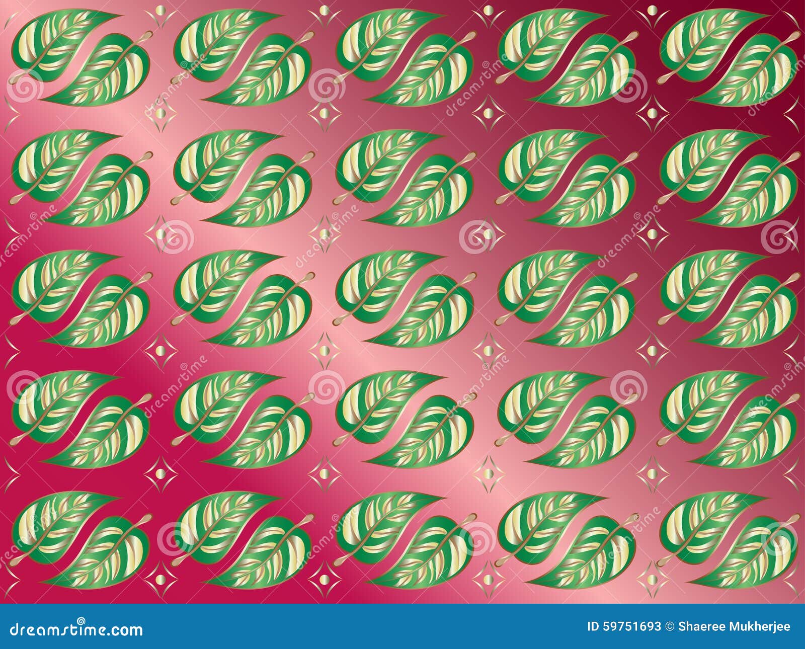 Leaf Motif Background Wallpaper Stock Vector - Illustration of ...