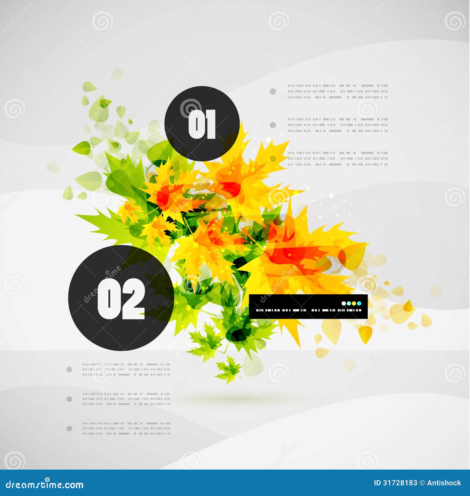 Leaf Nature Infographics Modern Template Stock Vector - Illustration of ...